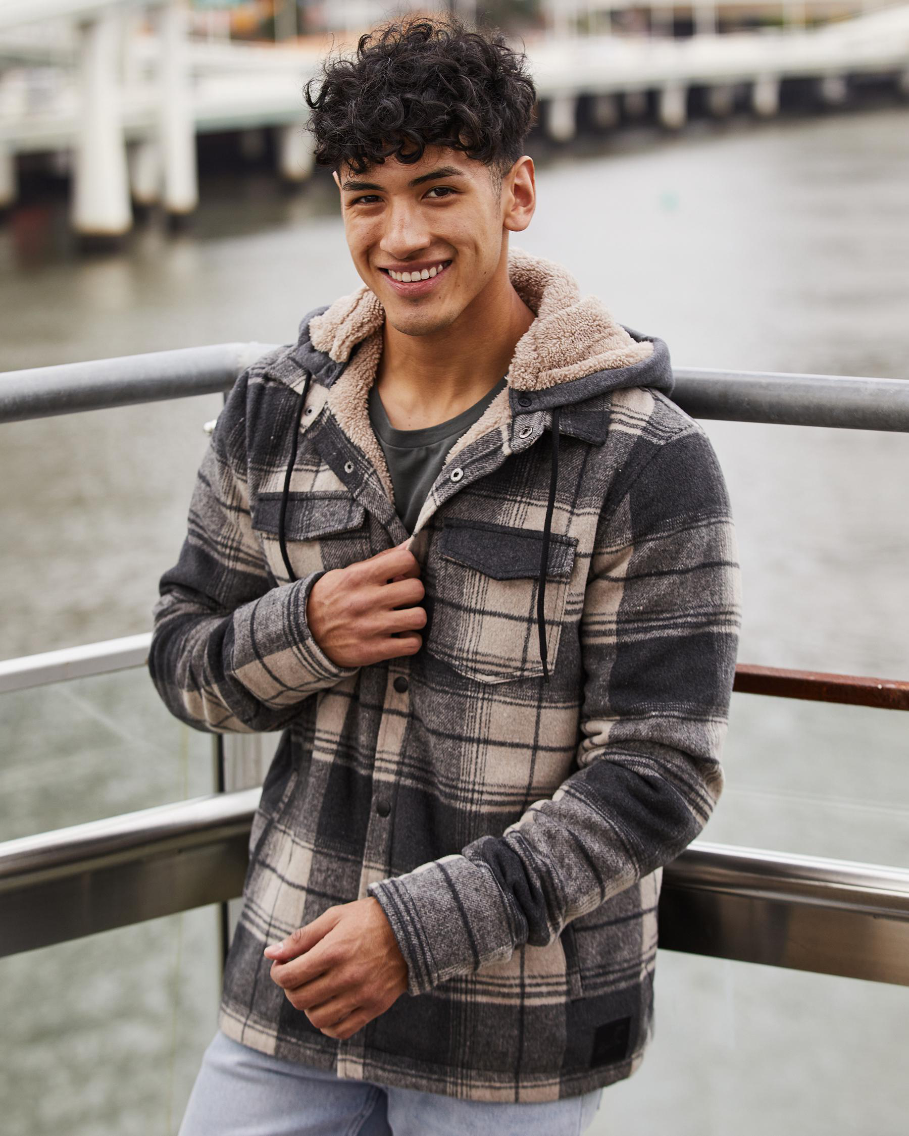 Shop Skylark Highlander Hooded Jacket In Grey - Fast Shipping & Easy ...