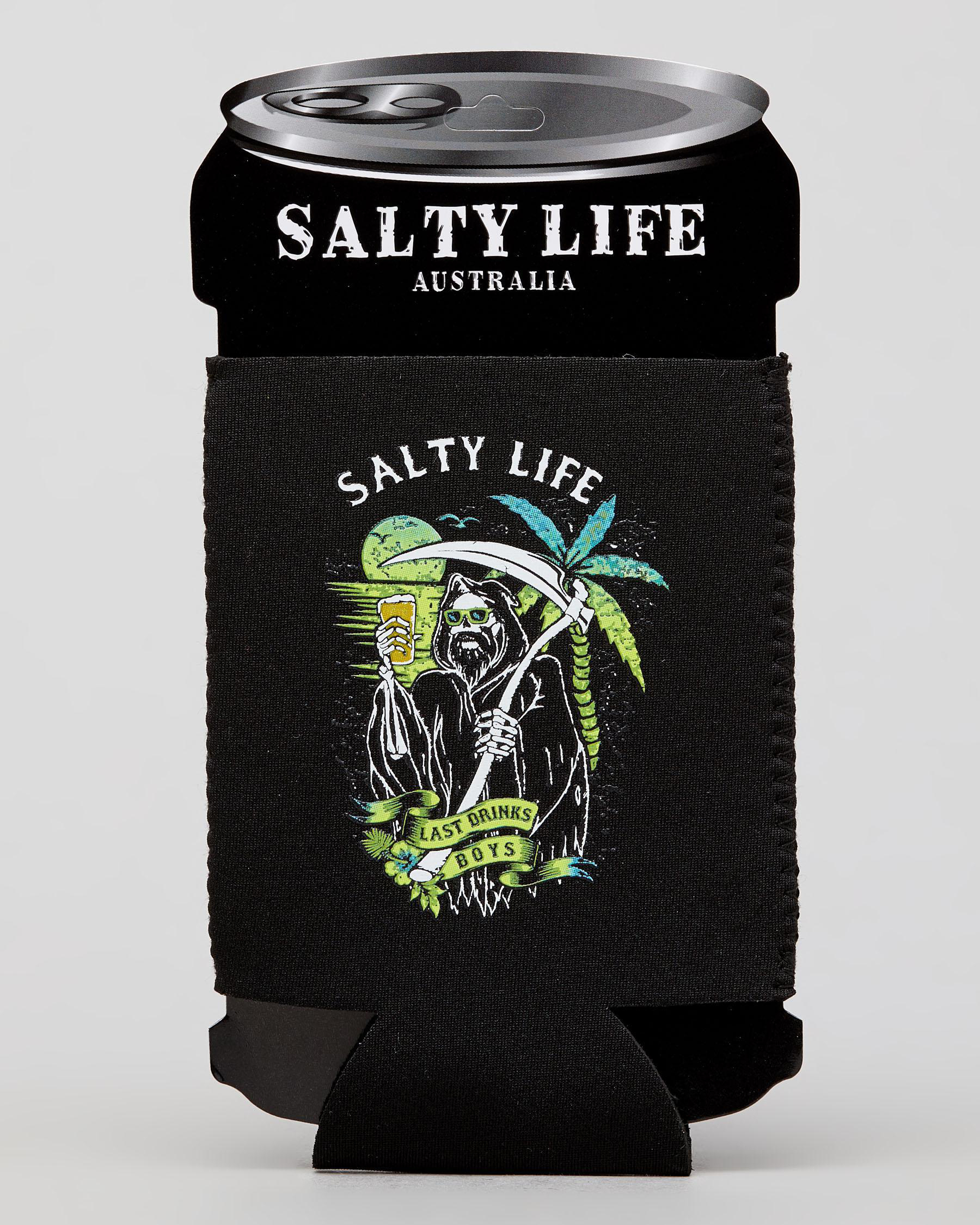 Shop Salty Life Beer O'Clock Stubby Cooler In Black - Fast Shipping ...