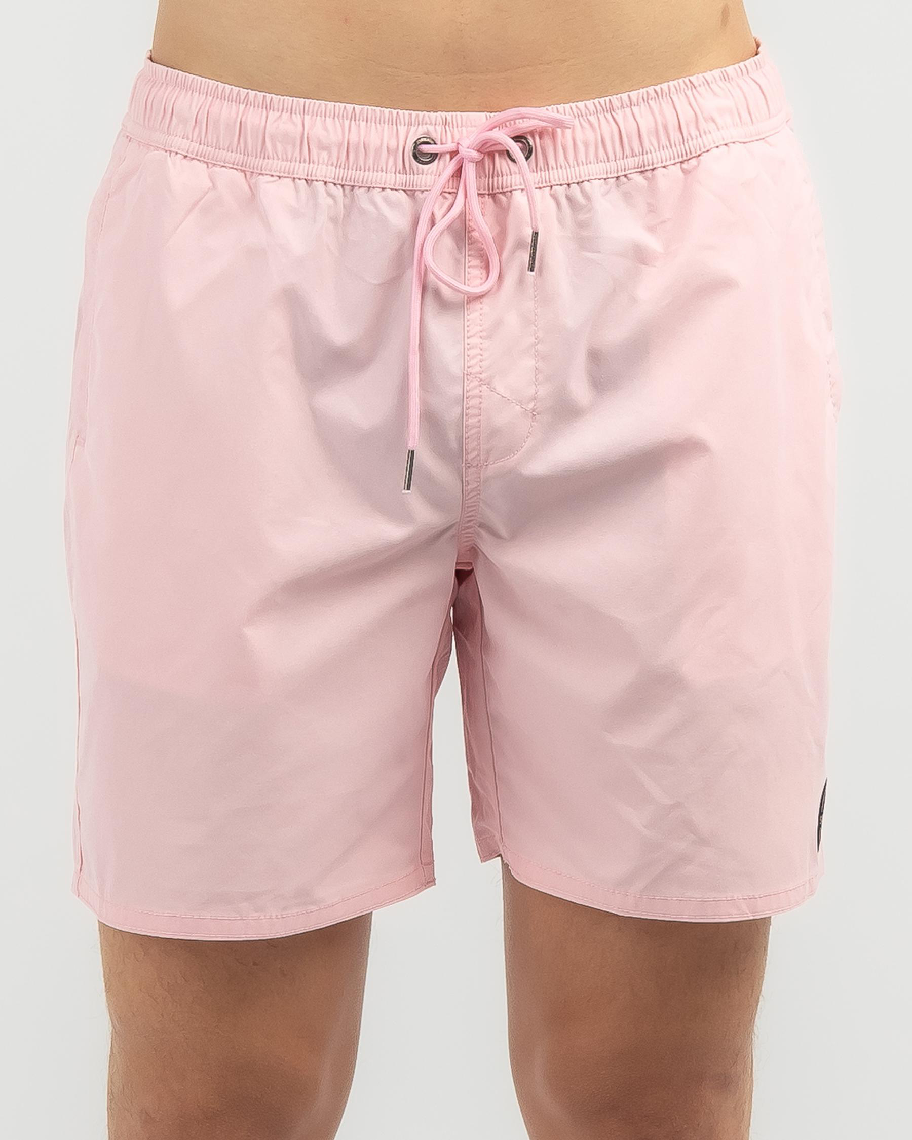 Shop Skylark Reef Elastic Waist Shorts In Lt Pink - Fast Shipping ...