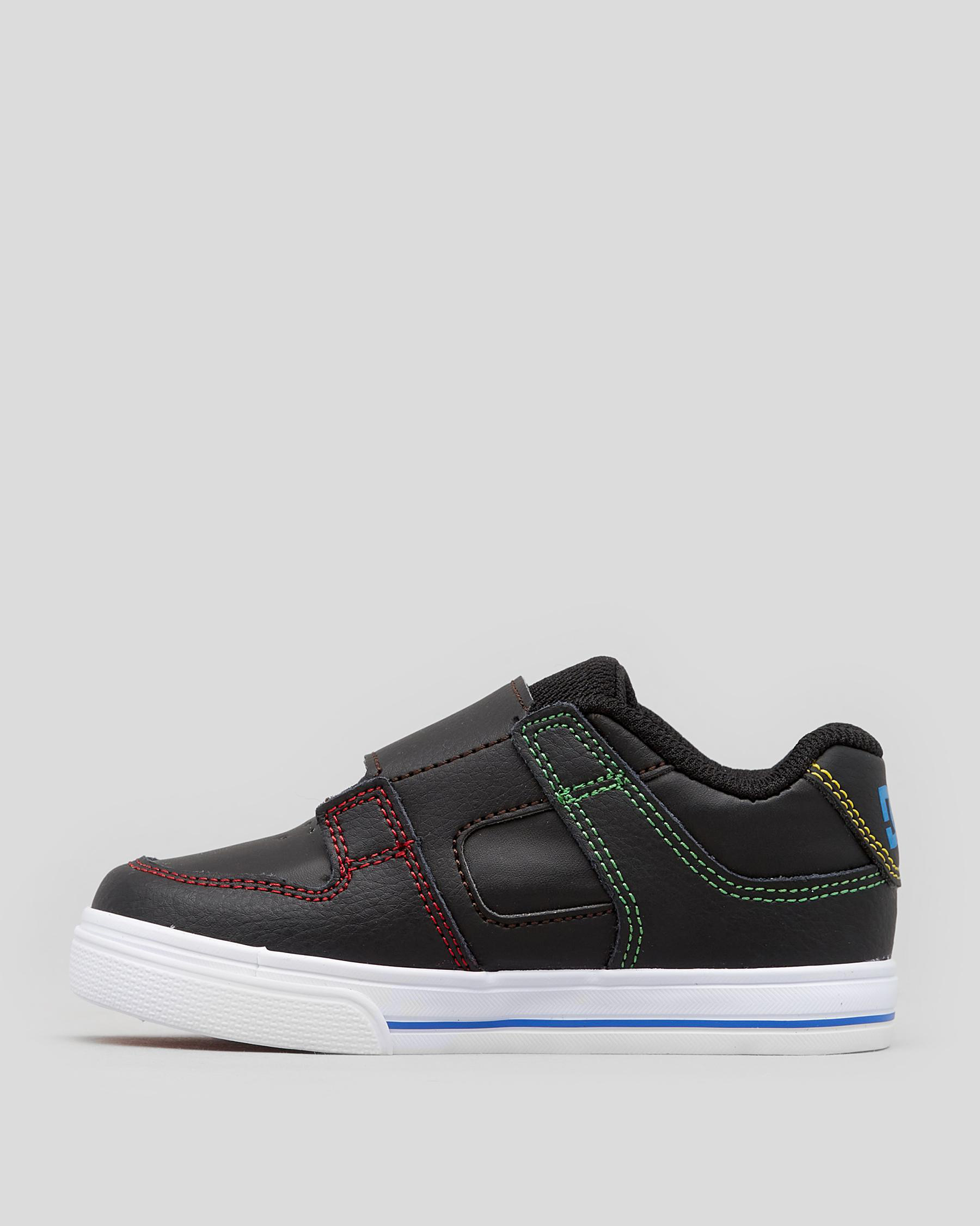 Shop DC Shoes Toddlers' Pure Shoes In Black/multi - Fast Shipping ...