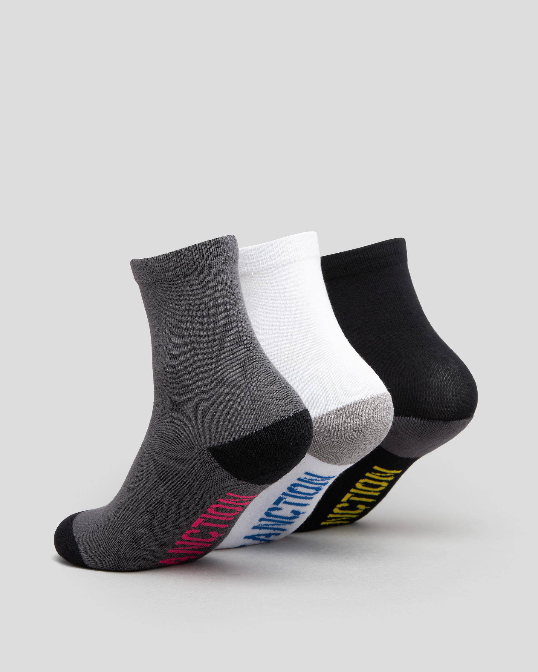 Shop Sanction Boys' Monster Head Socks 3 Pack In Multi - Fast Shipping ...