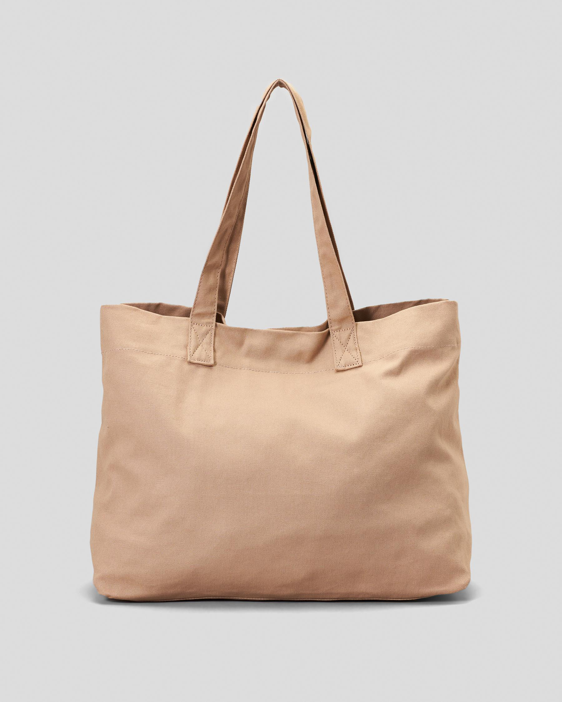 Shop Roxy Go For It Beach Bag In Warm Taupe - Fast Shipping & Easy ...
