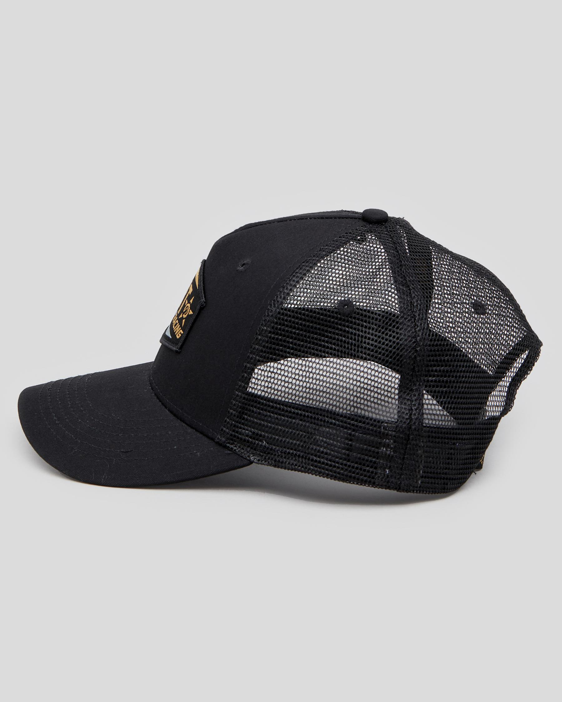 Unit Racing Curve Peak Trucker Snapback Cap In Black - Fast Shipping ...