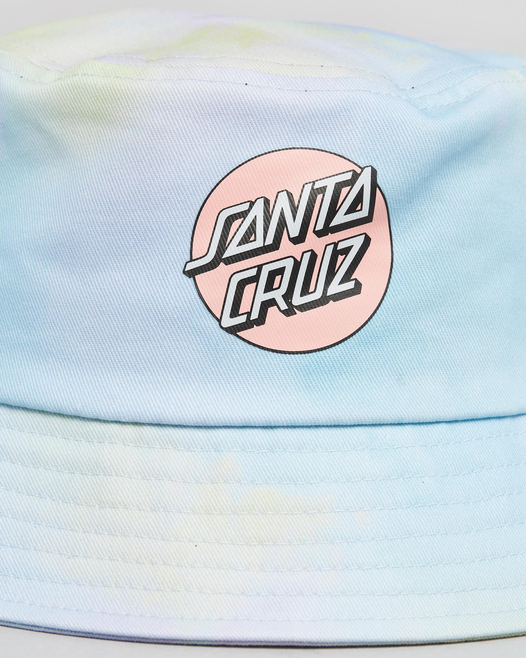 Shop Santa Cruz Other Dot Tie Dye Bucket Hat In Multi - Fast Shipping ...