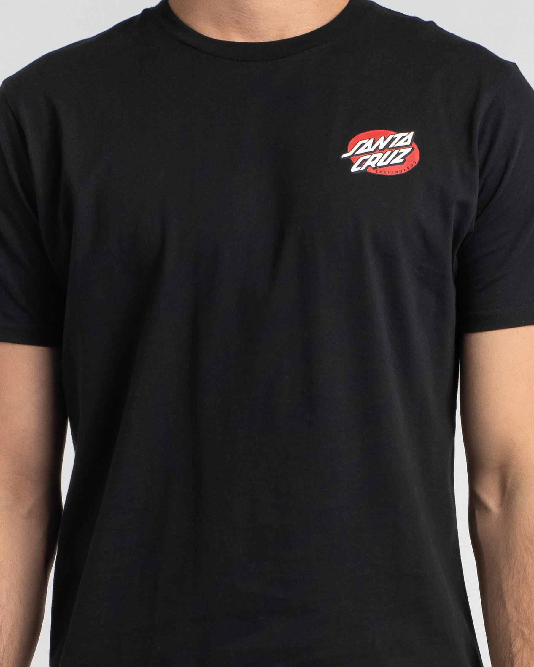 Shop Santa Cruz Oval Dot T-Shirt In Black - Fast Shipping & Easy ...