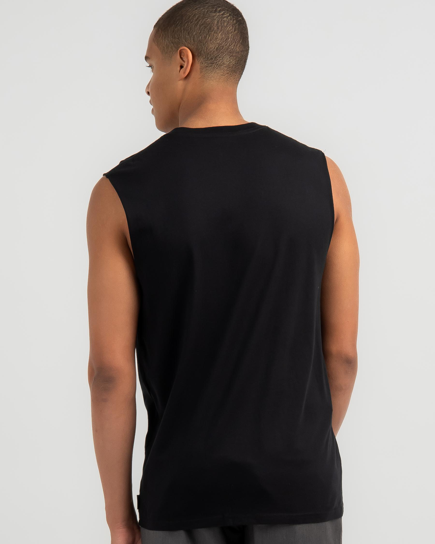 Shop Rusty Short Cut Muscle Tank In Black - Fast Shipping & Easy ...