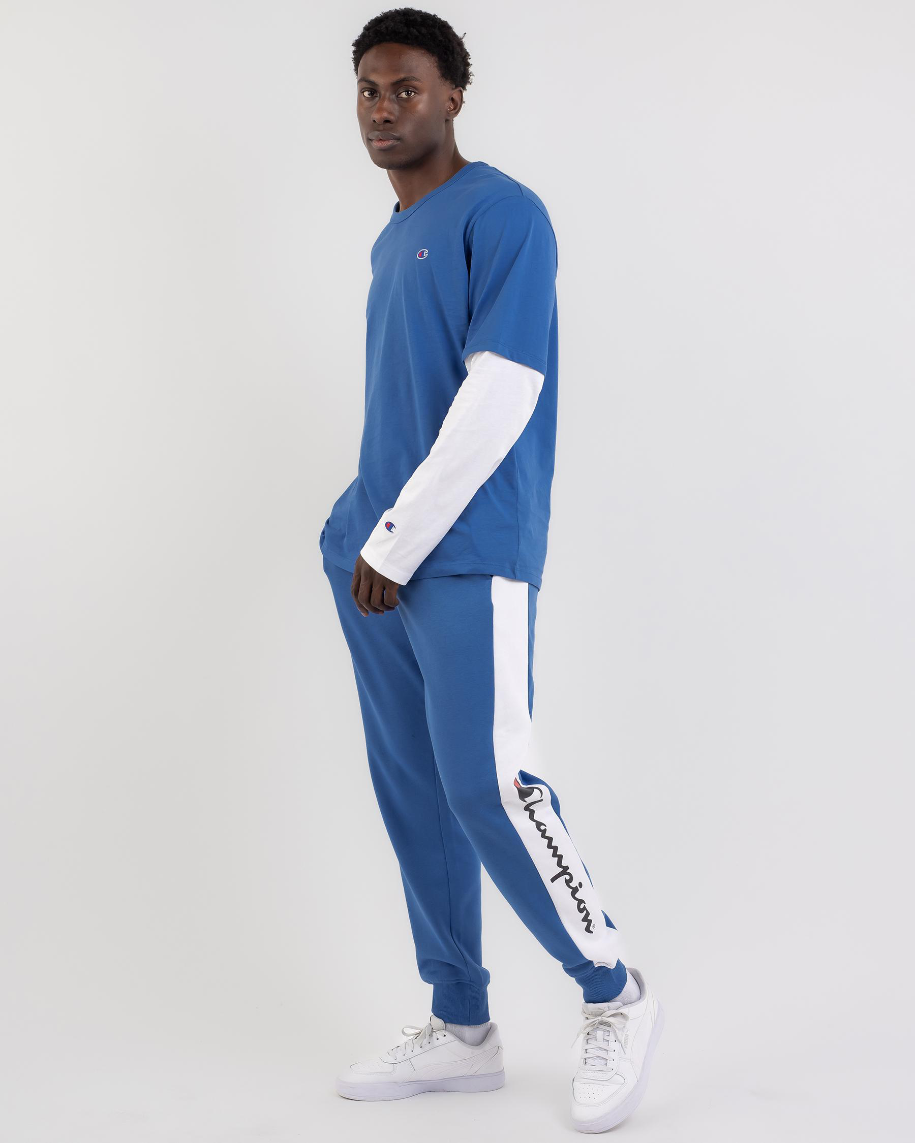Shop Champion Panel Track Pants In Style/white - Fast Shipping & Easy ...