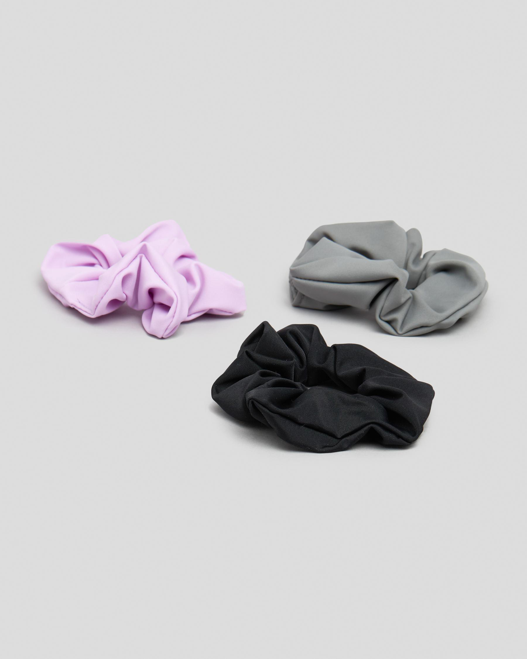Shop Karyn In LA Stretch It Scrunchie Pack In Lilac/grey/black - Fast ...