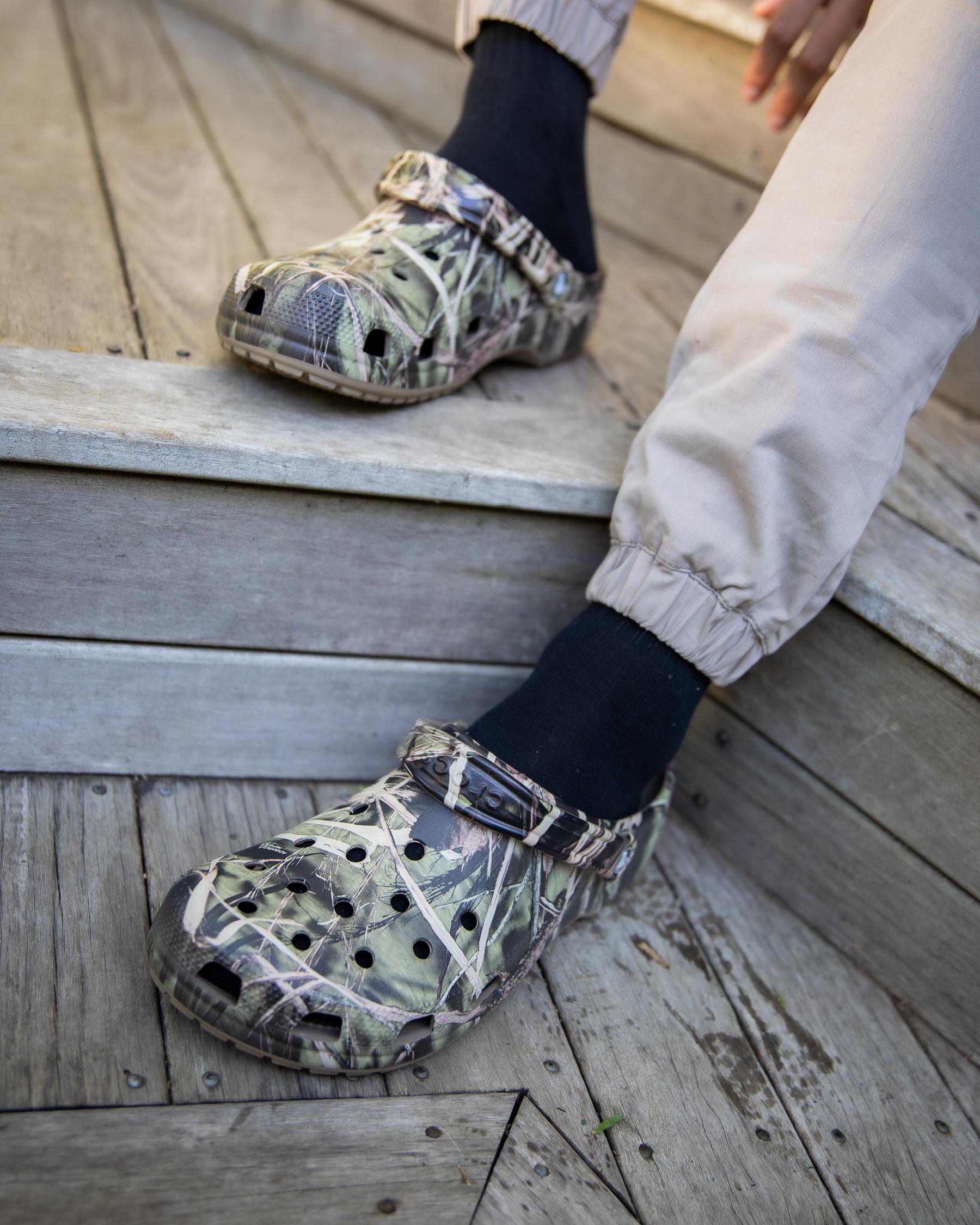 Crocs Classic Realtree Camo Clogs In Khaki - Fast Shipping & Easy ...