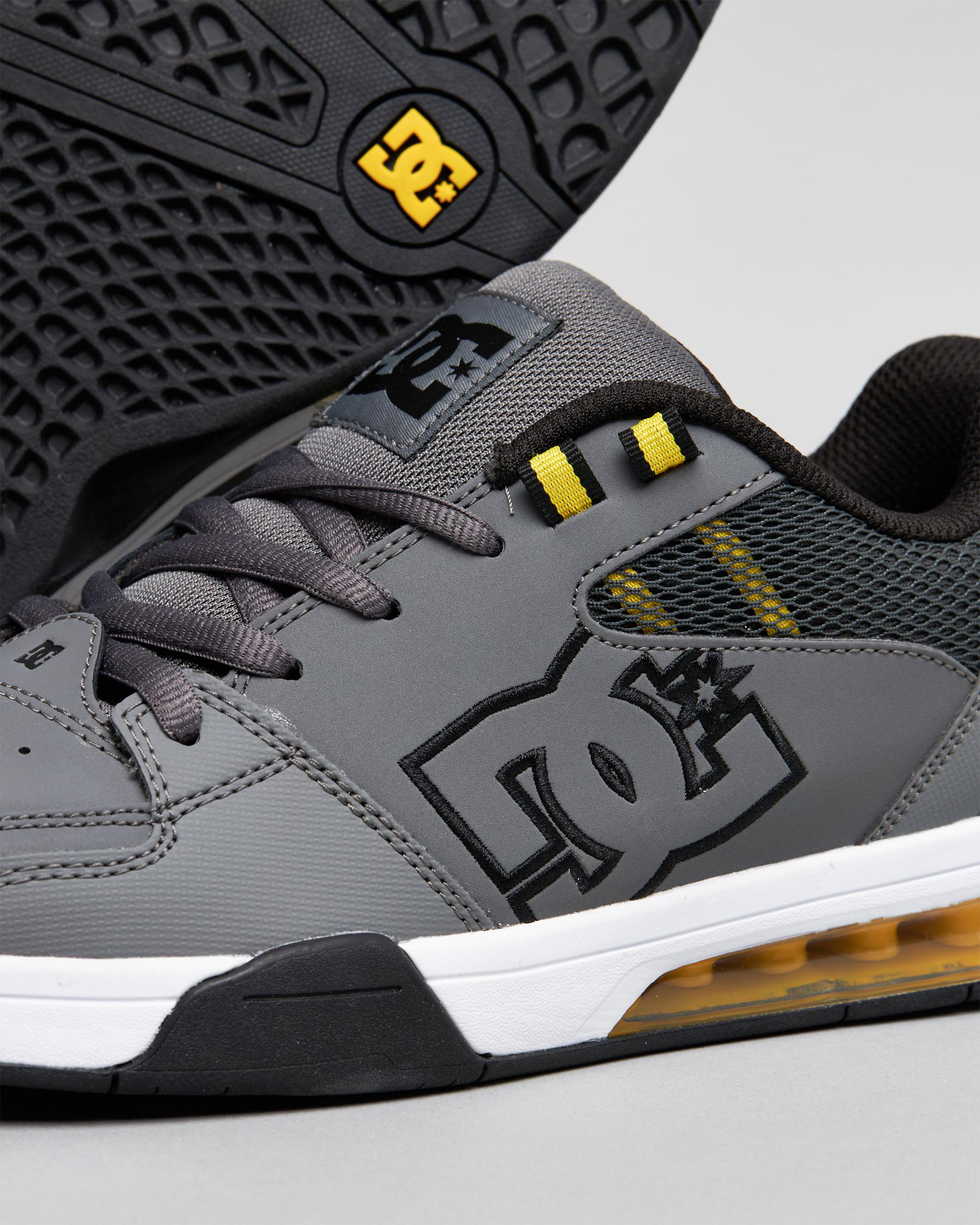 Shop DC Shoes Versatile Shoes In Grey/yellow - Fast Shipping & Easy ...