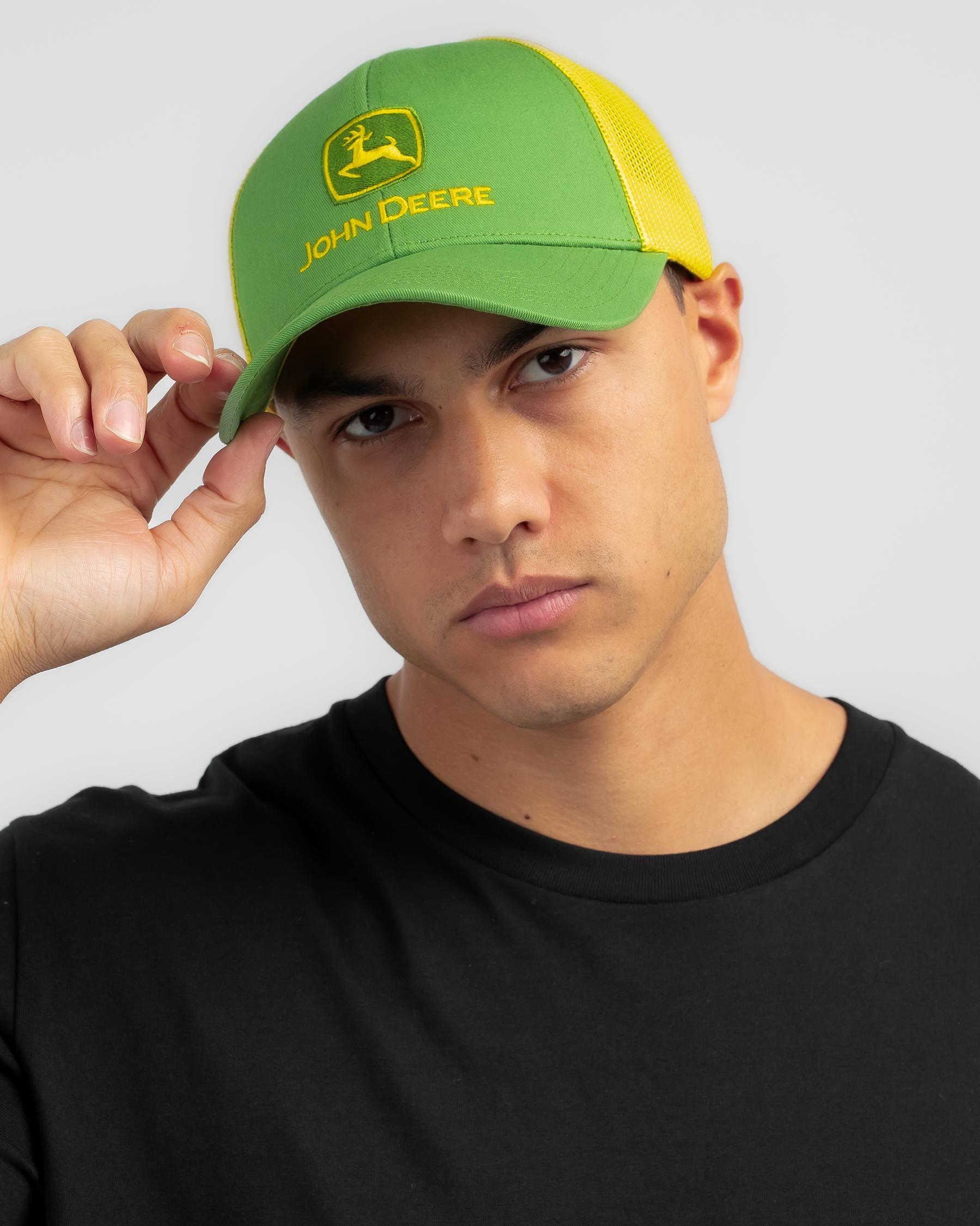 John Deere Logo Mesh Back Cap In Yellow/green | City Beach Australia