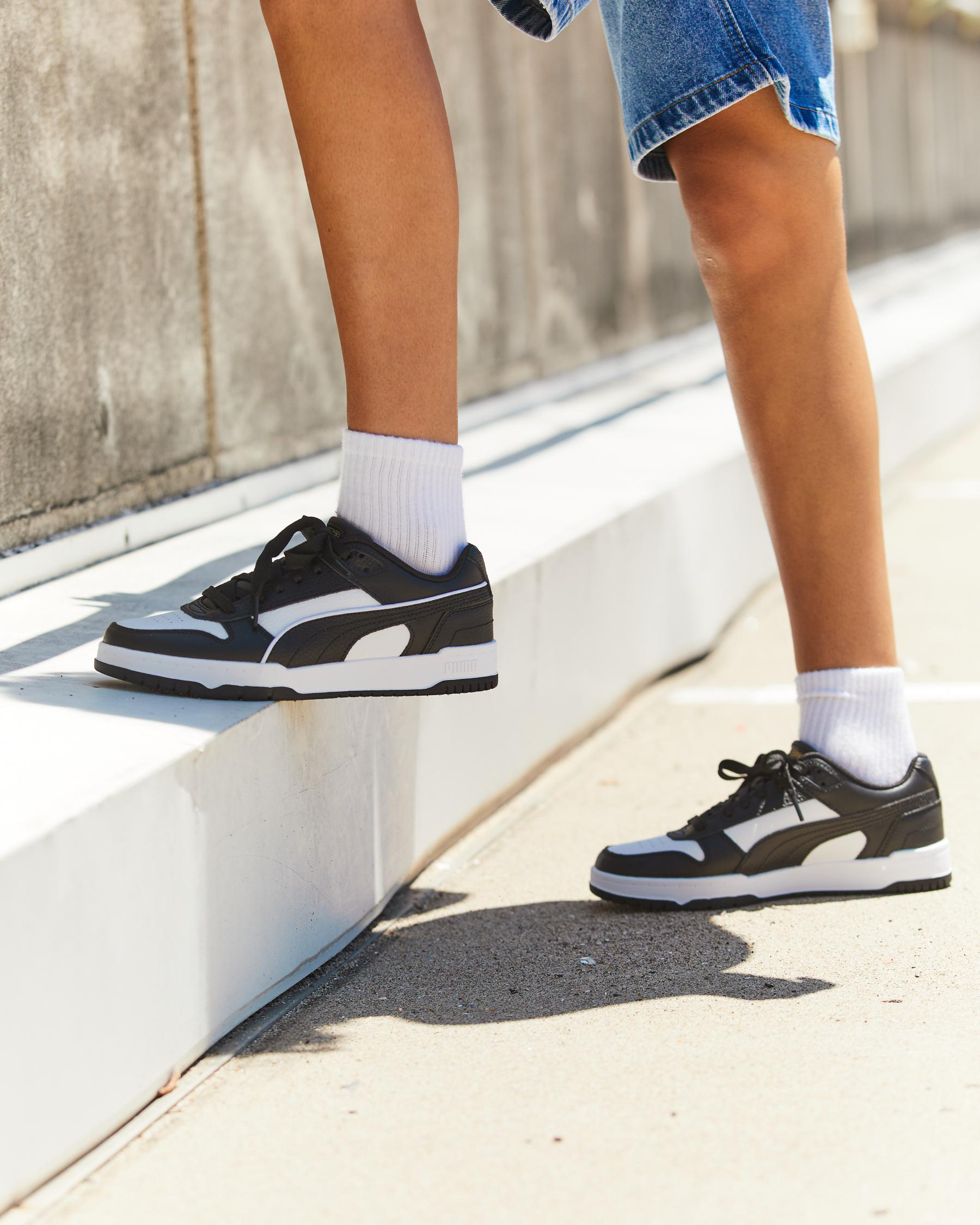 Puma Womens RBD Game Low Shoes In Puma Black/puma White/puma Team Gold ...