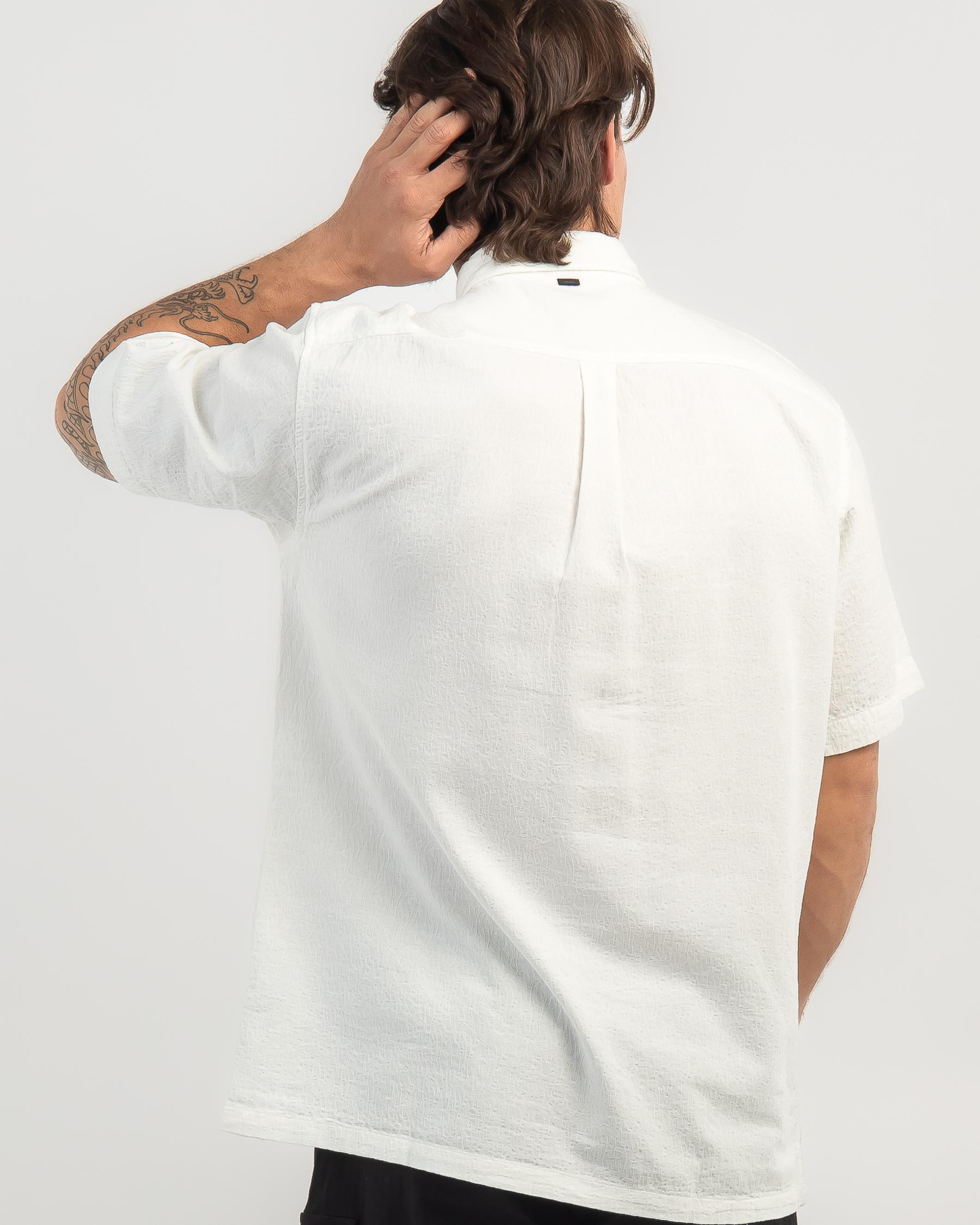 Shop Former Vivian Short Sleeve Shirt In White - Fast Shipping & Easy ...