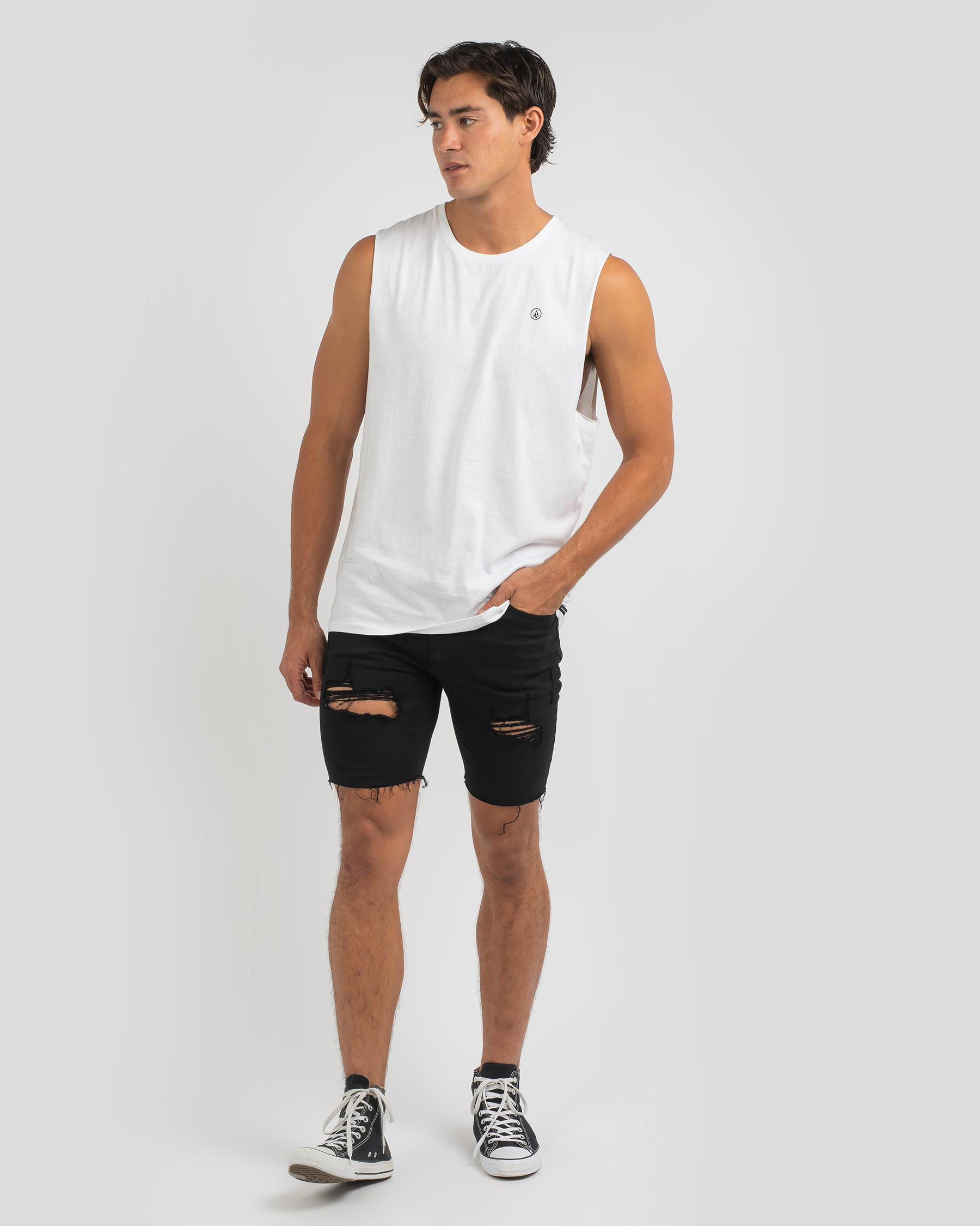 Shop Volcom Solid Muscle Tank In White - Fast Shipping & Easy Returns ...