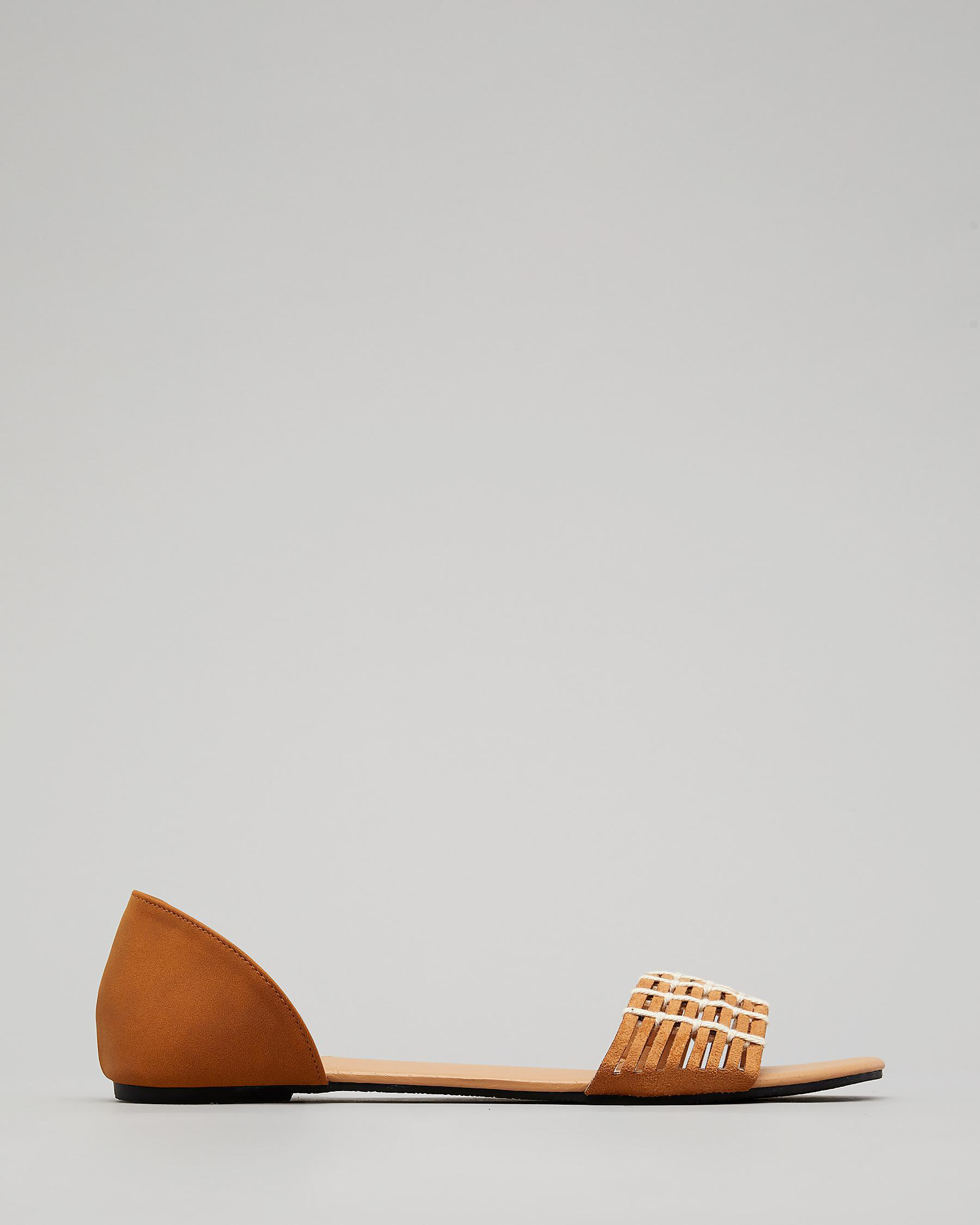 Shop Mooloola June Ballet Flat Shoes In Chocolate - Fast Shipping ...