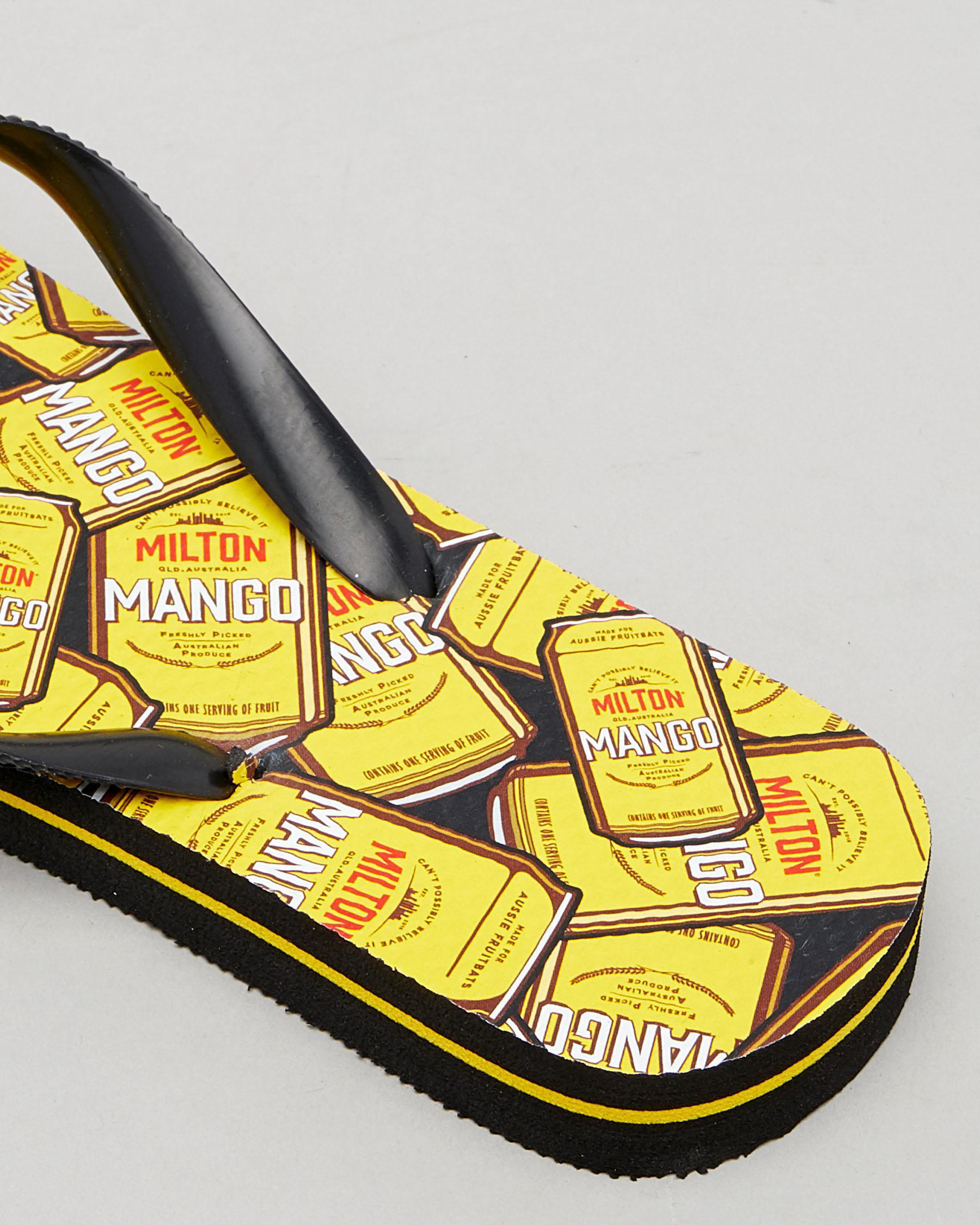 Shop Milton Mango Milton Mango Can Fever Thongs In Mango Can Multi ...
