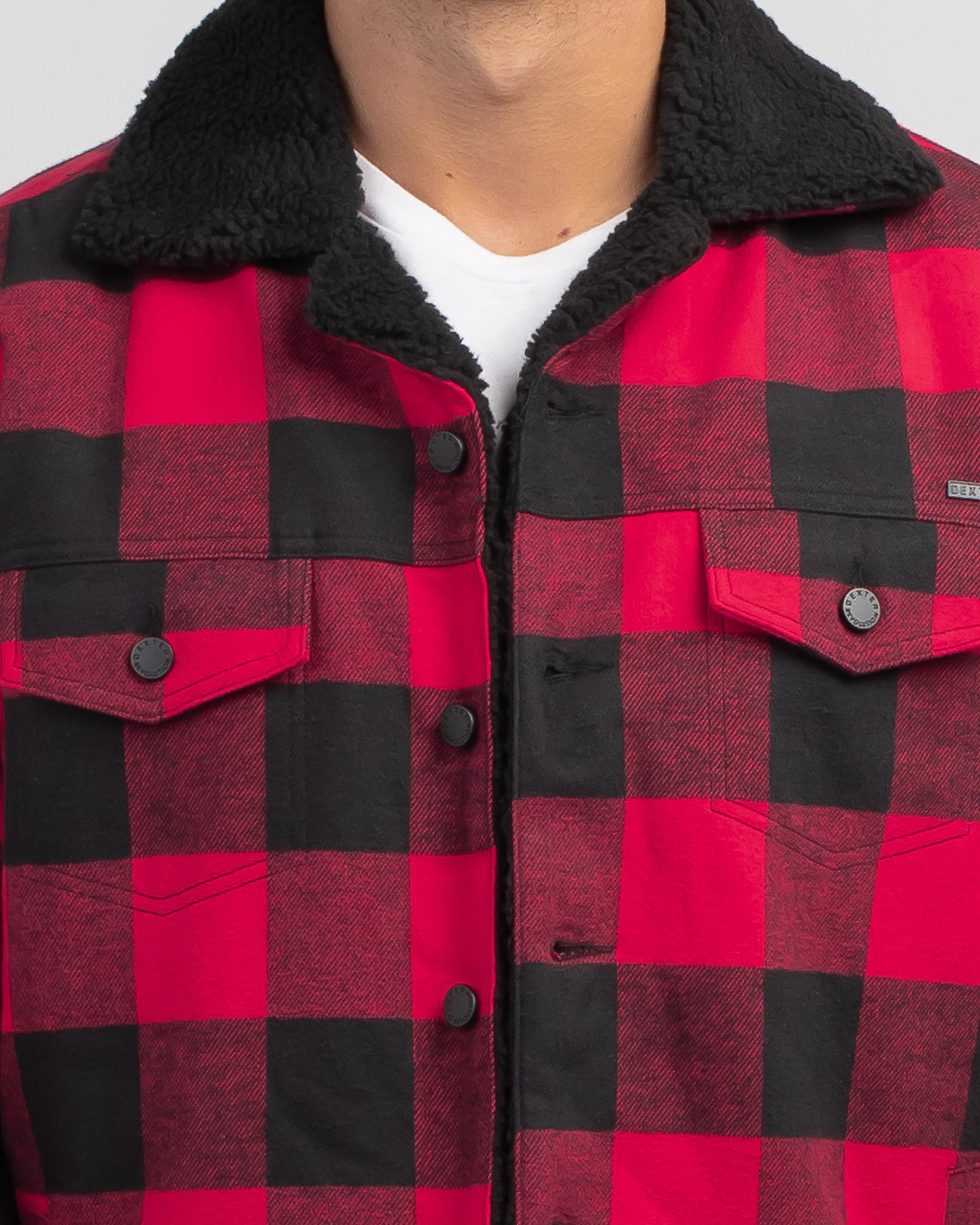 Shop Dexter Outpost Jacket In Black/red - Fast Shipping & Easy Returns ...