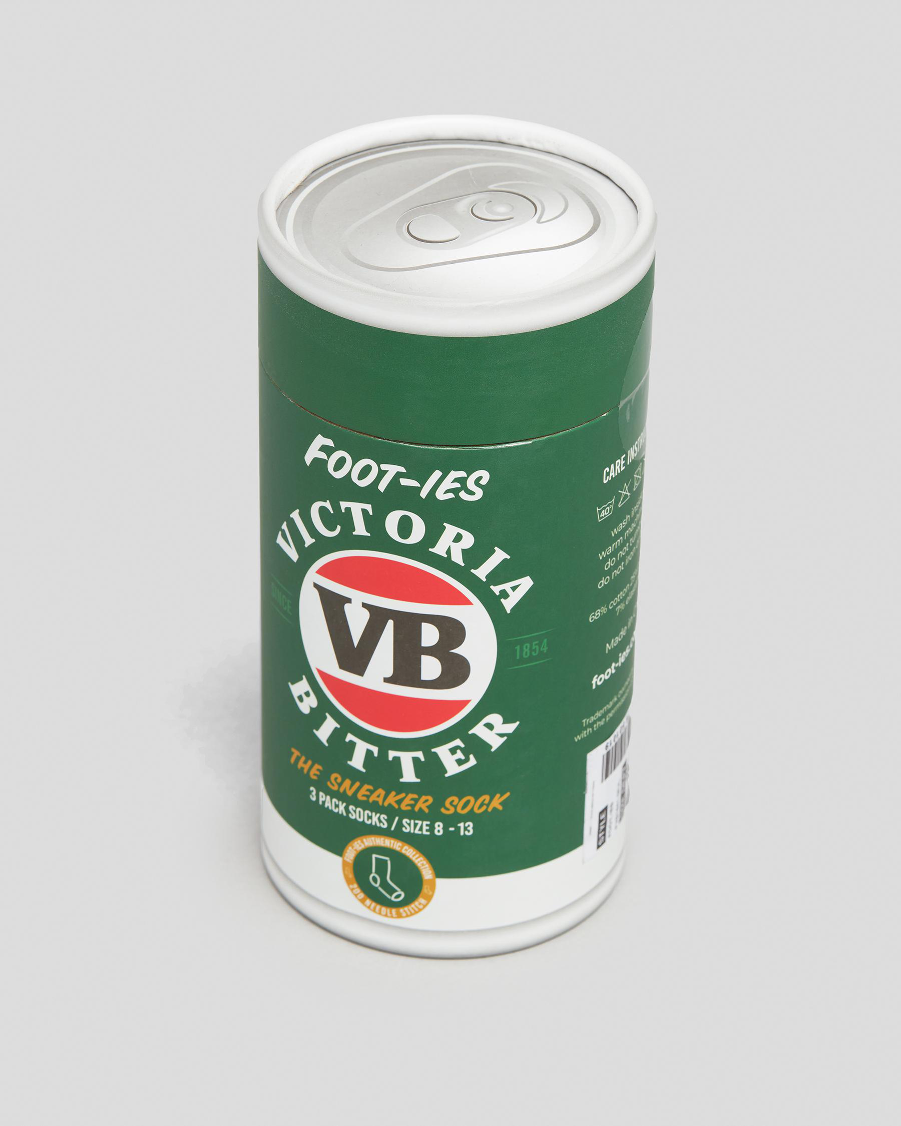 Shop FOOT-IES VB Sneaker Socks 3 Pack Gift Can In Multi - Fast Shipping ...