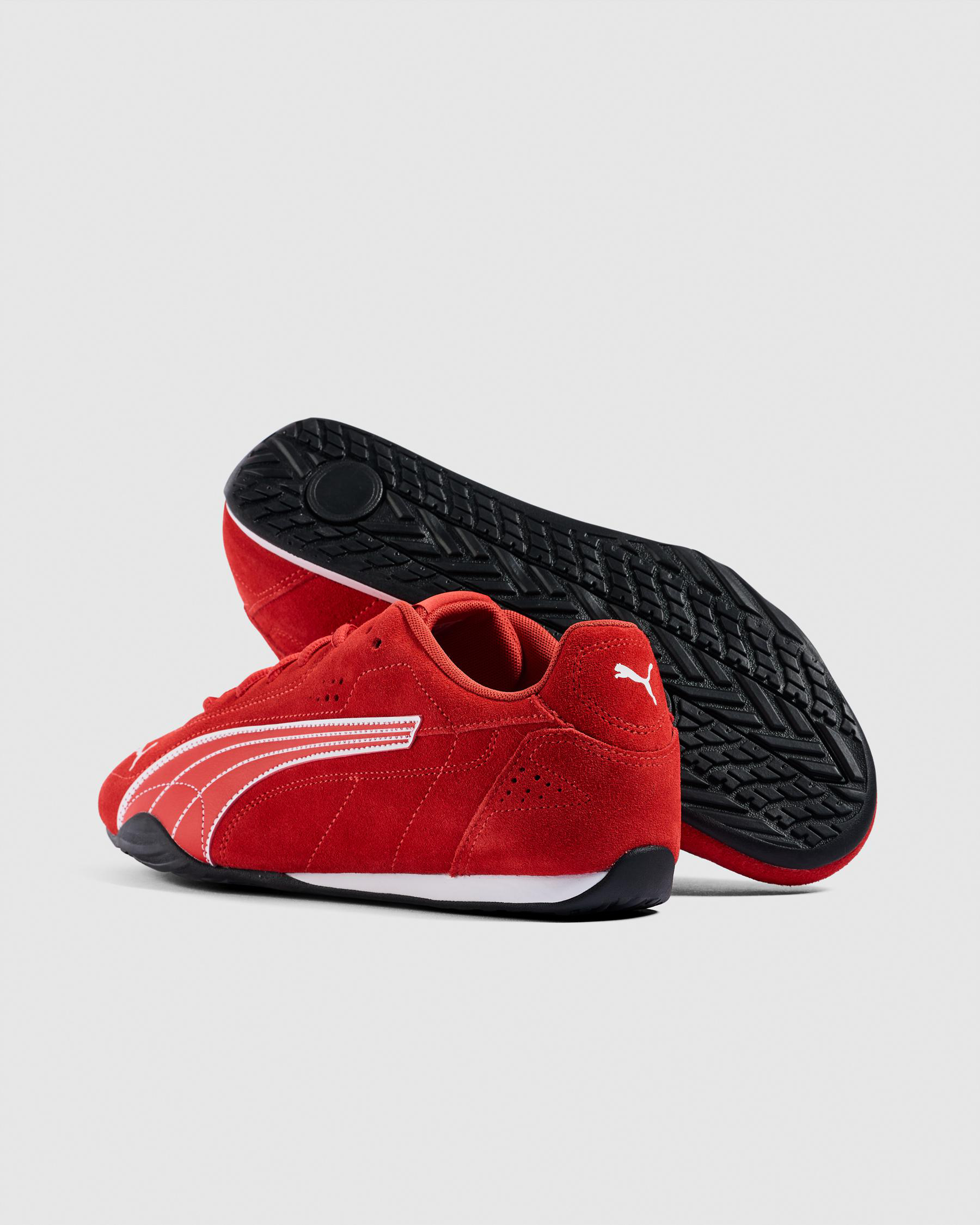 Shop Puma Catch Suede Shoes In Candy Apple/puma White - Fast Shipping ...