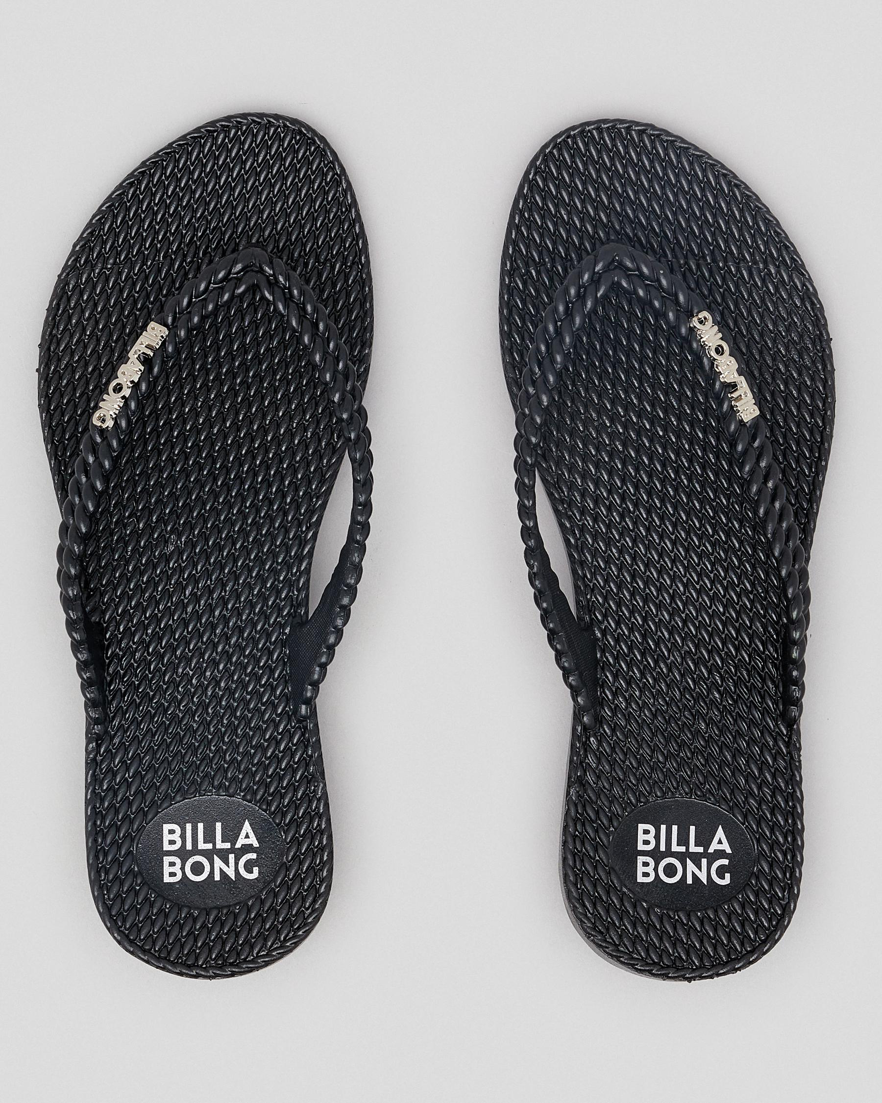 Shop Billabong Kick Back Thongs In Black 2 - Fast Shipping & Easy ...