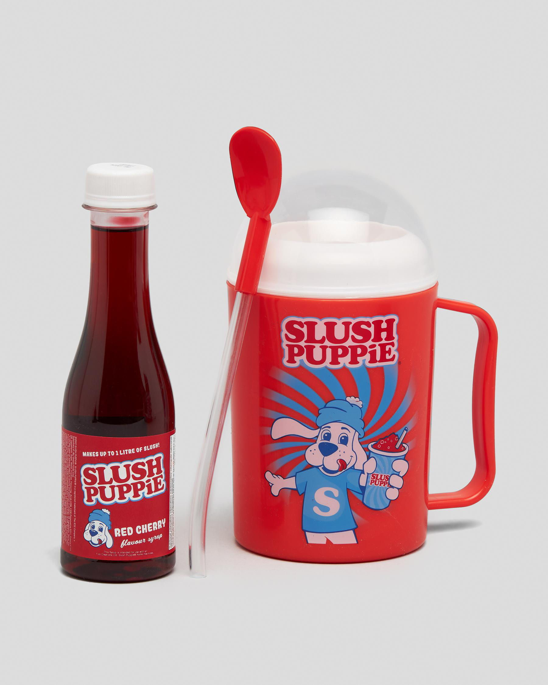 Shop Slush Puppie Slush Puppie Making Cup & Red Cherry Syrup Set In Red ...