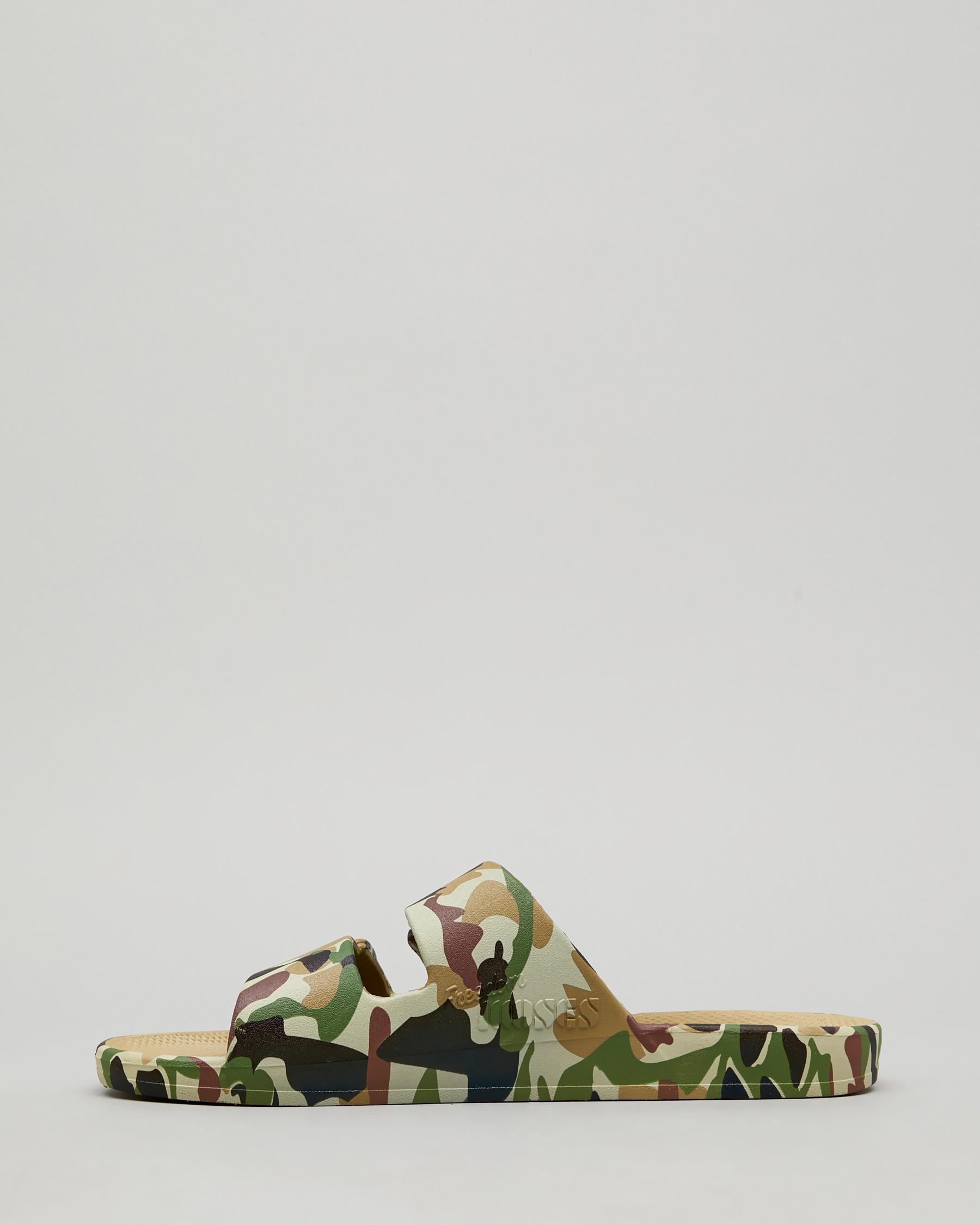 Shop Freedom Moses Army Khaki Sandals In Army Khaki - Fast Shipping ...