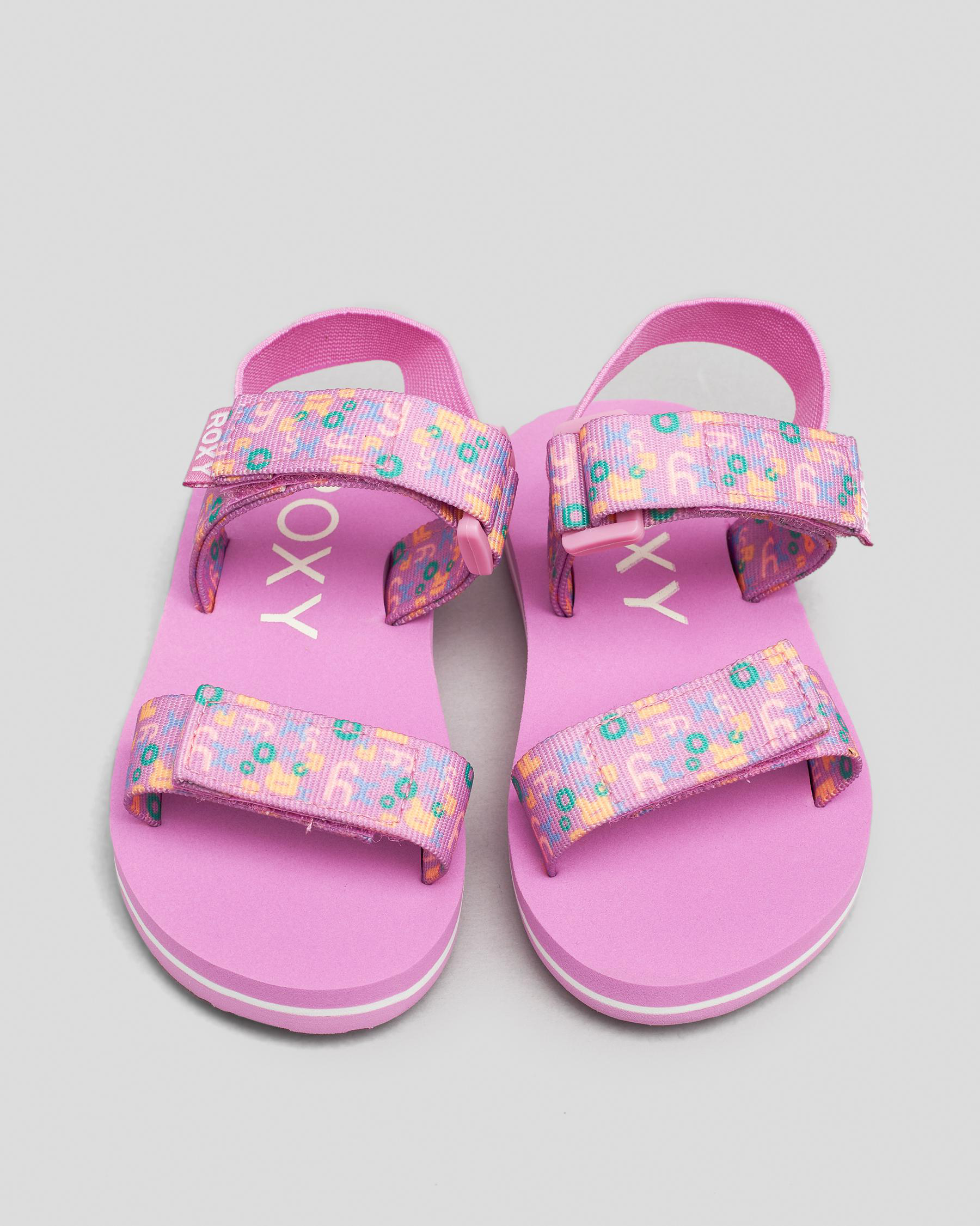 Shop Roxy Toddlers' Roxy Cage Sandals In Super Pink - Fast Shipping ...