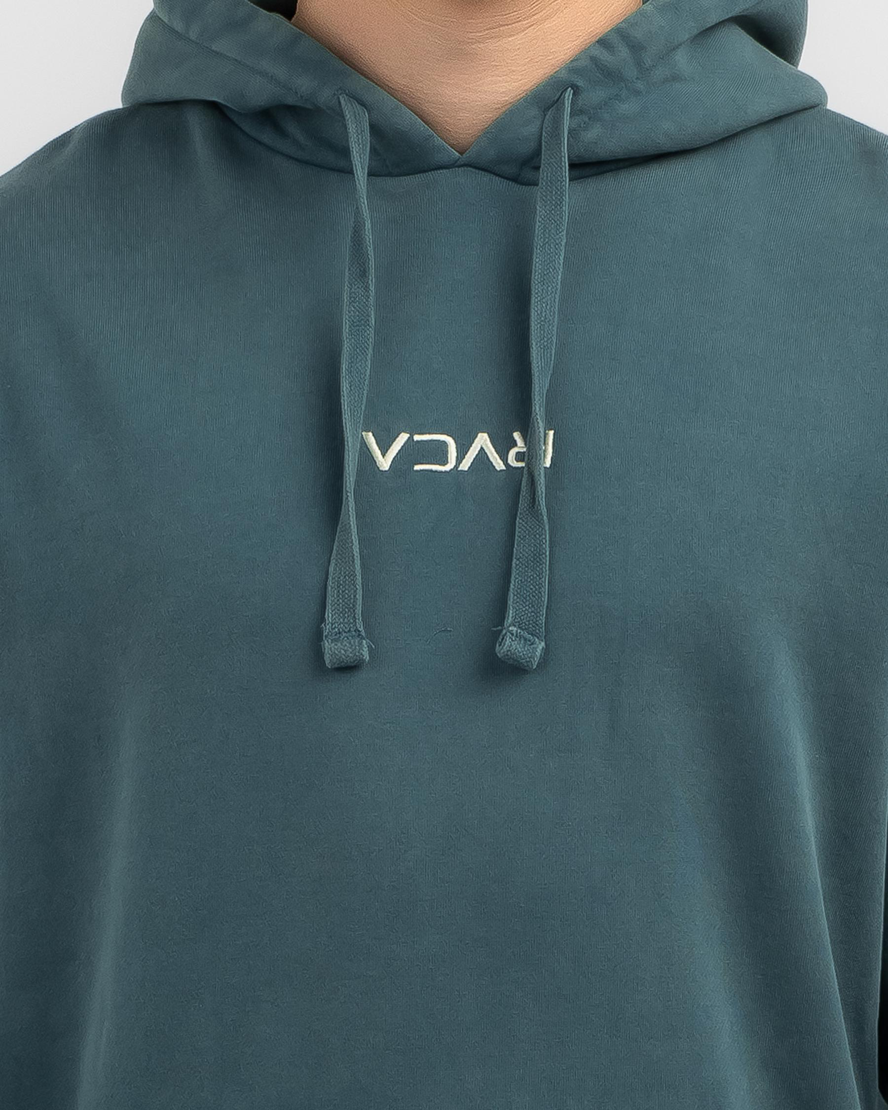Shop RVCA Mini Flipped Hoodie In Atlantic - Fast Shipping & Easy ...