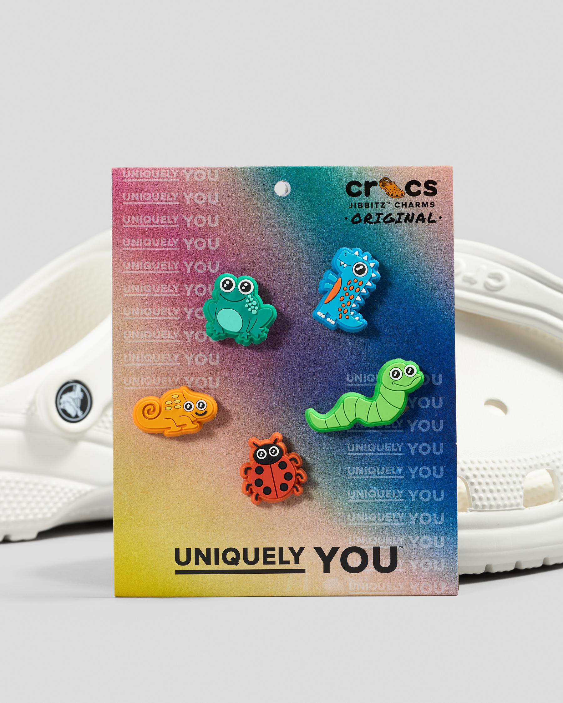 Shop Crocs Bright Young Animals Jibbitz 5 Pack In Multi - Fast Shipping ...