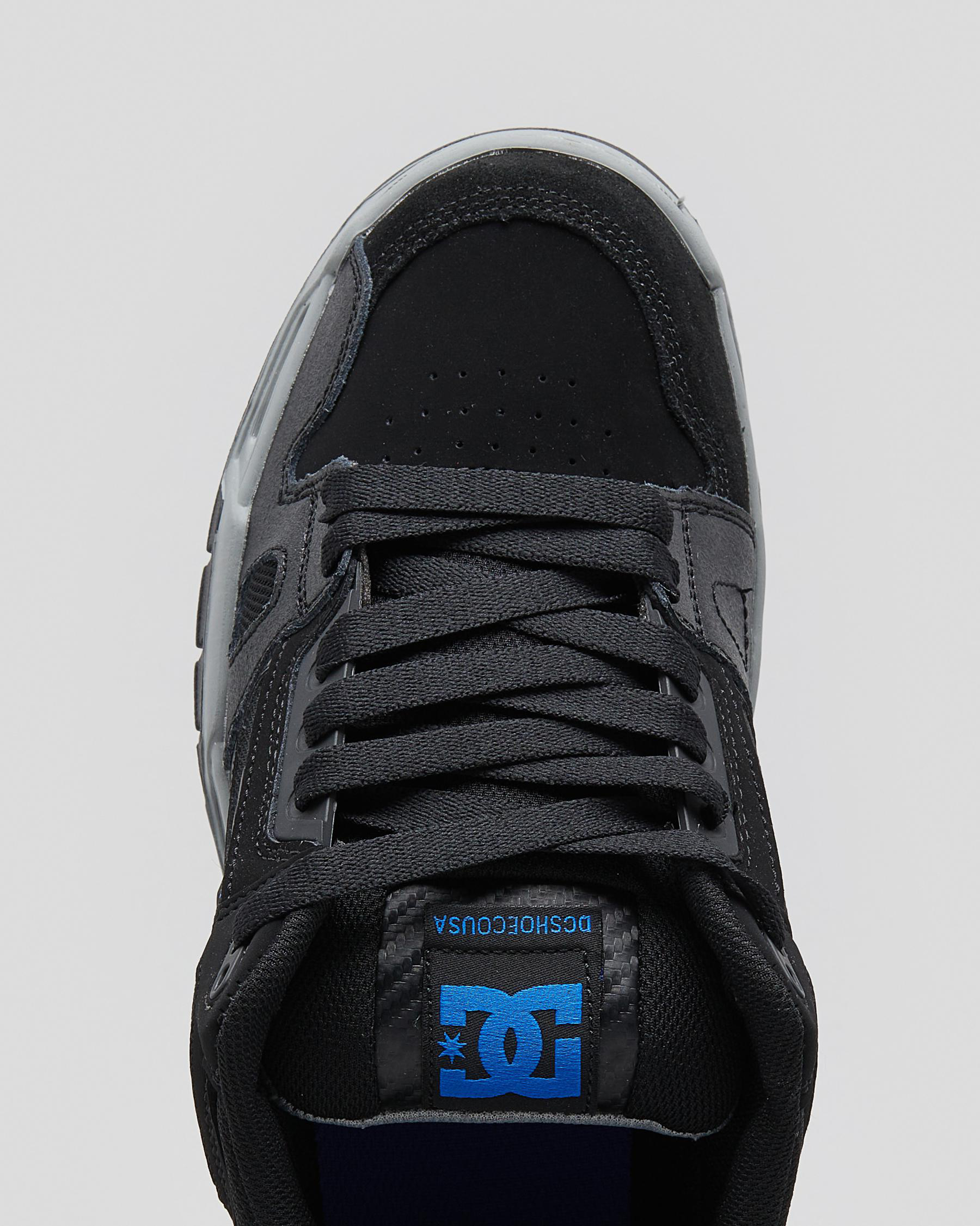 Shop DC Shoes Stag Shoes In Black/grey/blue - Fast Shipping & Easy ...
