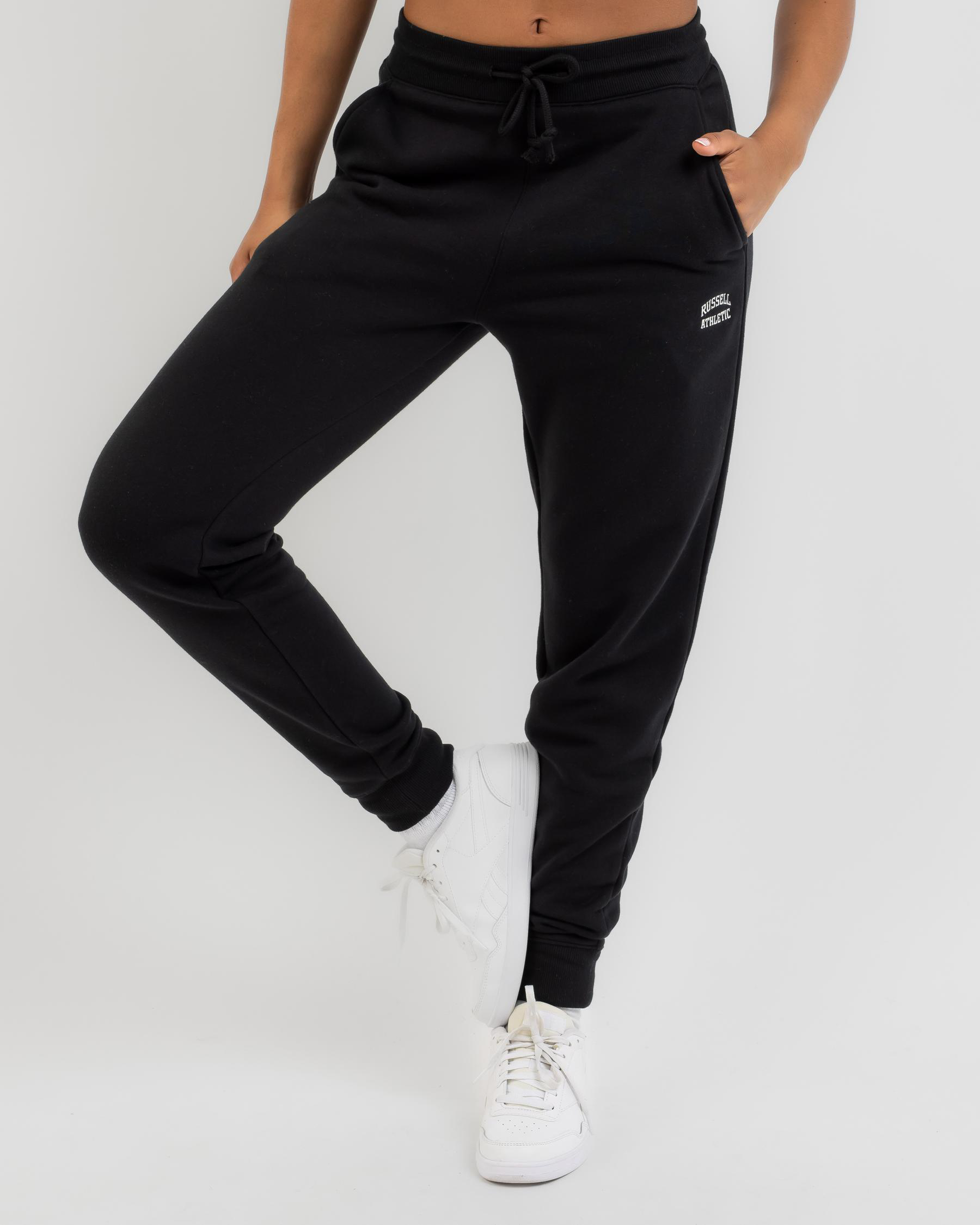 Shop Russell Athletic Originals Small Arch Track Pants In Black - Fast ...