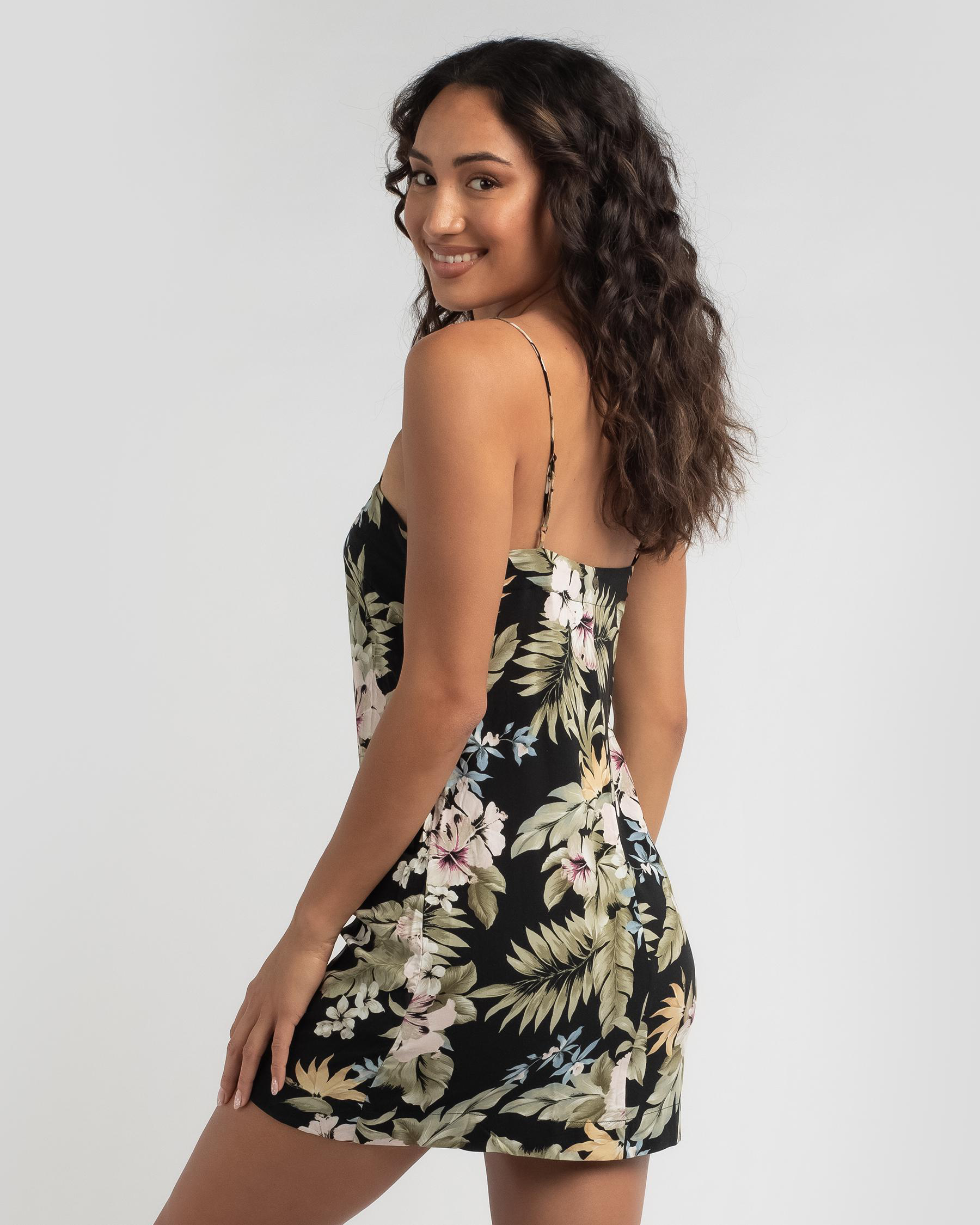 Shop Billabong Tropicool Dress In Off Black - Fast Shipping & Easy ...