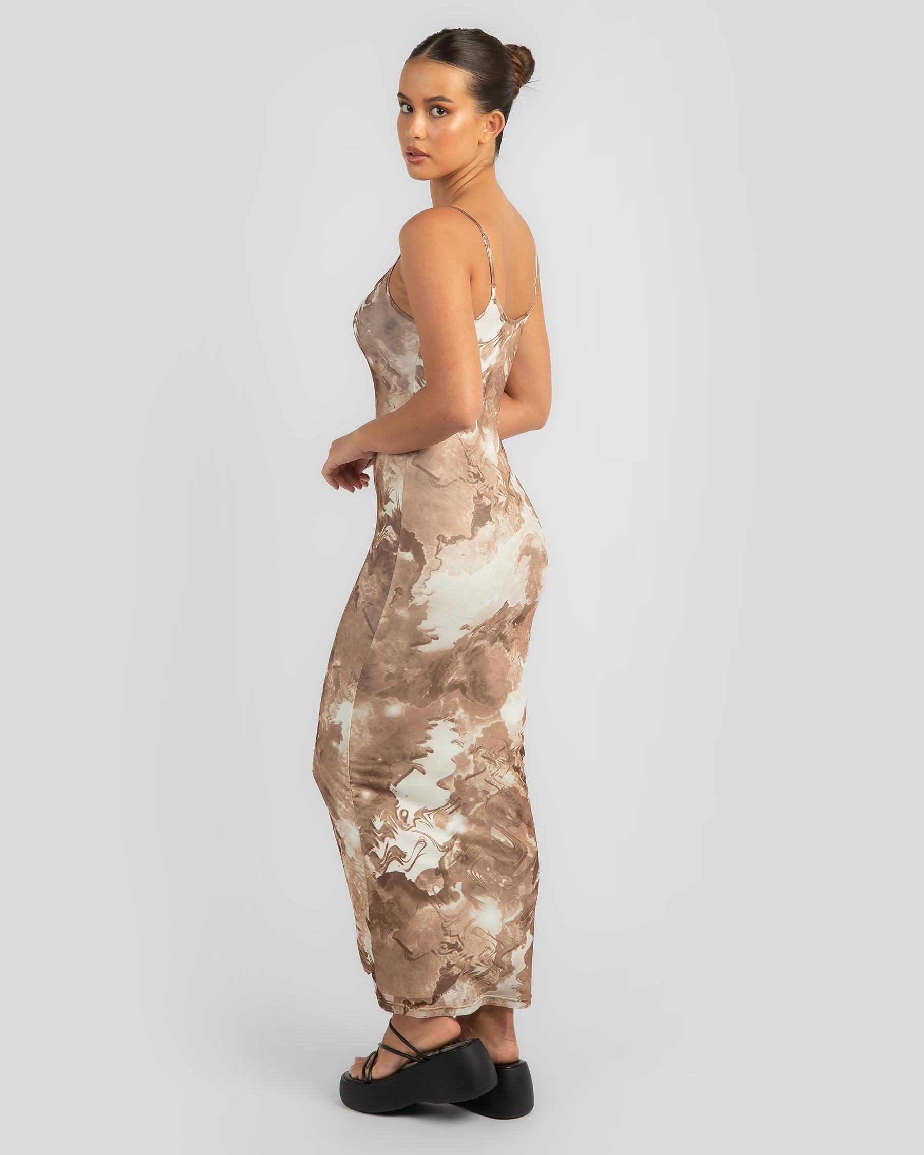Shop Ava And Ever Vance Maxi Dress In Brown Dogstar - Fast Shipping ...