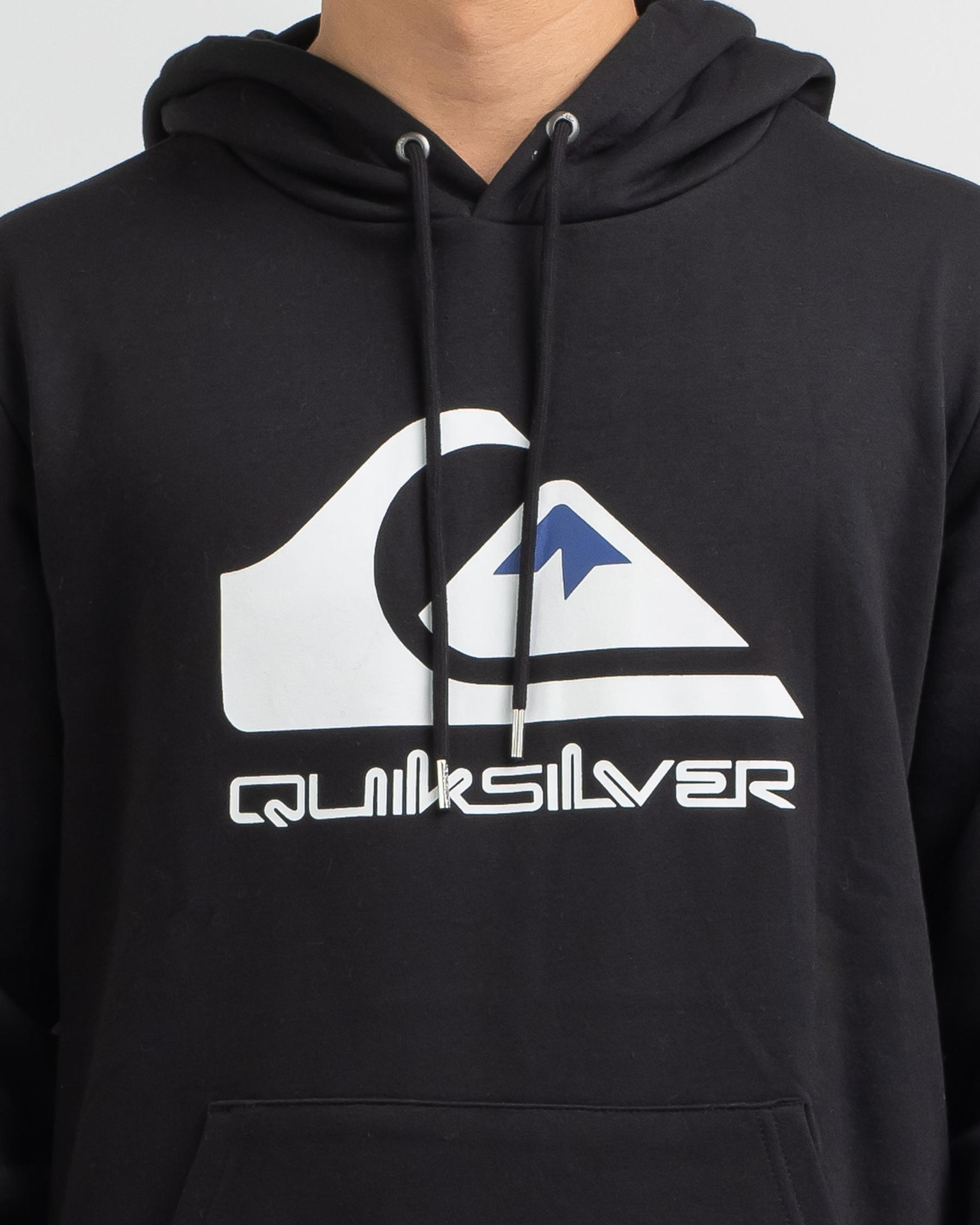 Shop Quiksilver Big Logo Hoodie In Black - Fast Shipping & Easy Returns ...