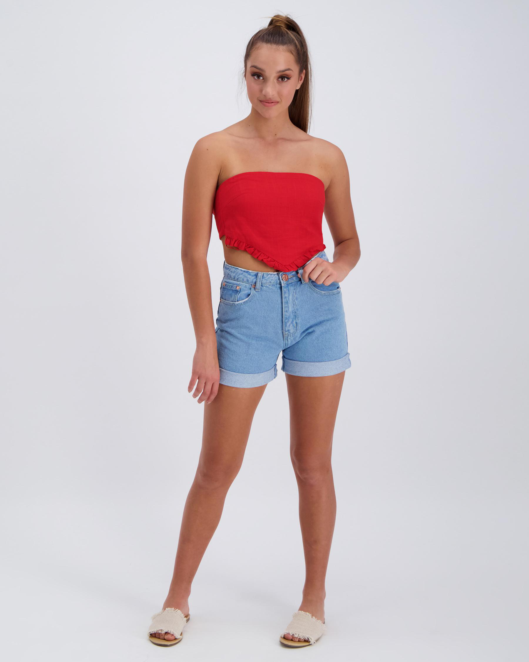 Shop Mooloola Firefly Tube Top In Red - Fast Shipping & Easy Returns ...