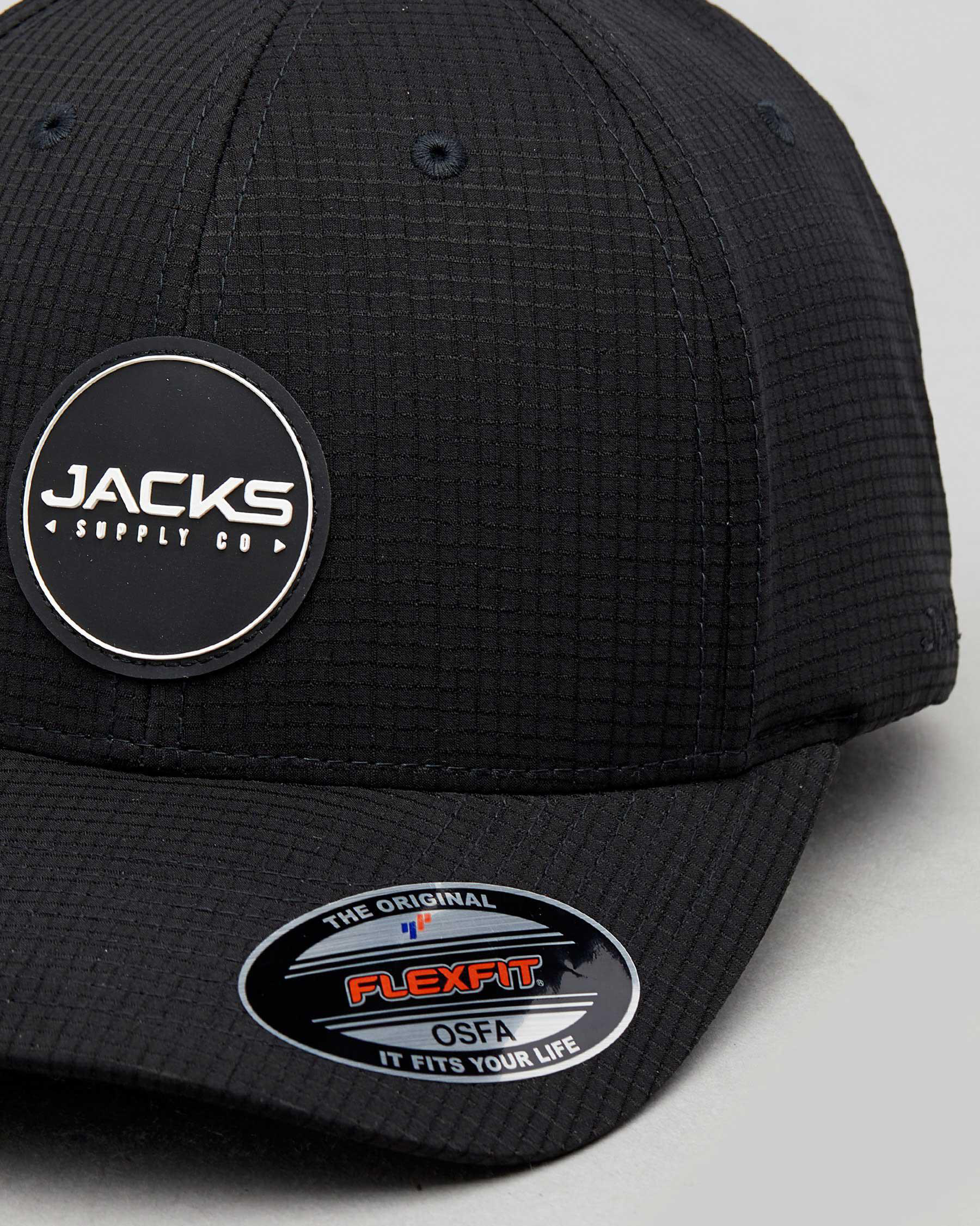 Shop Jacks Quadratic Flexfit Cap In Black - Fast Shipping & Easy ...