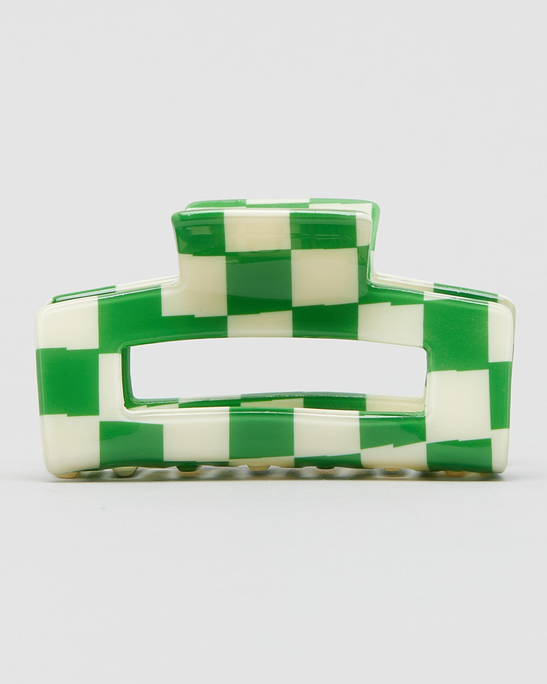 Shop Karyn In LA Kristy Hair Claw Clip In Green - Fast Shipping & Easy ...