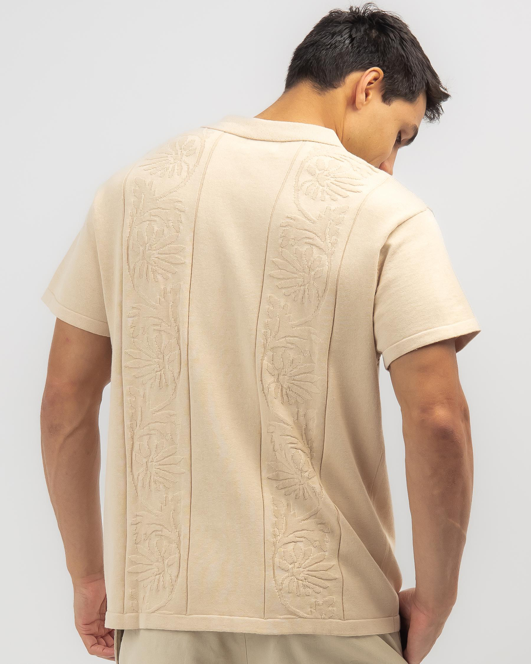 Shop The Critical Slide Society Access Knit Shirt In Oatmeal - Fast ...