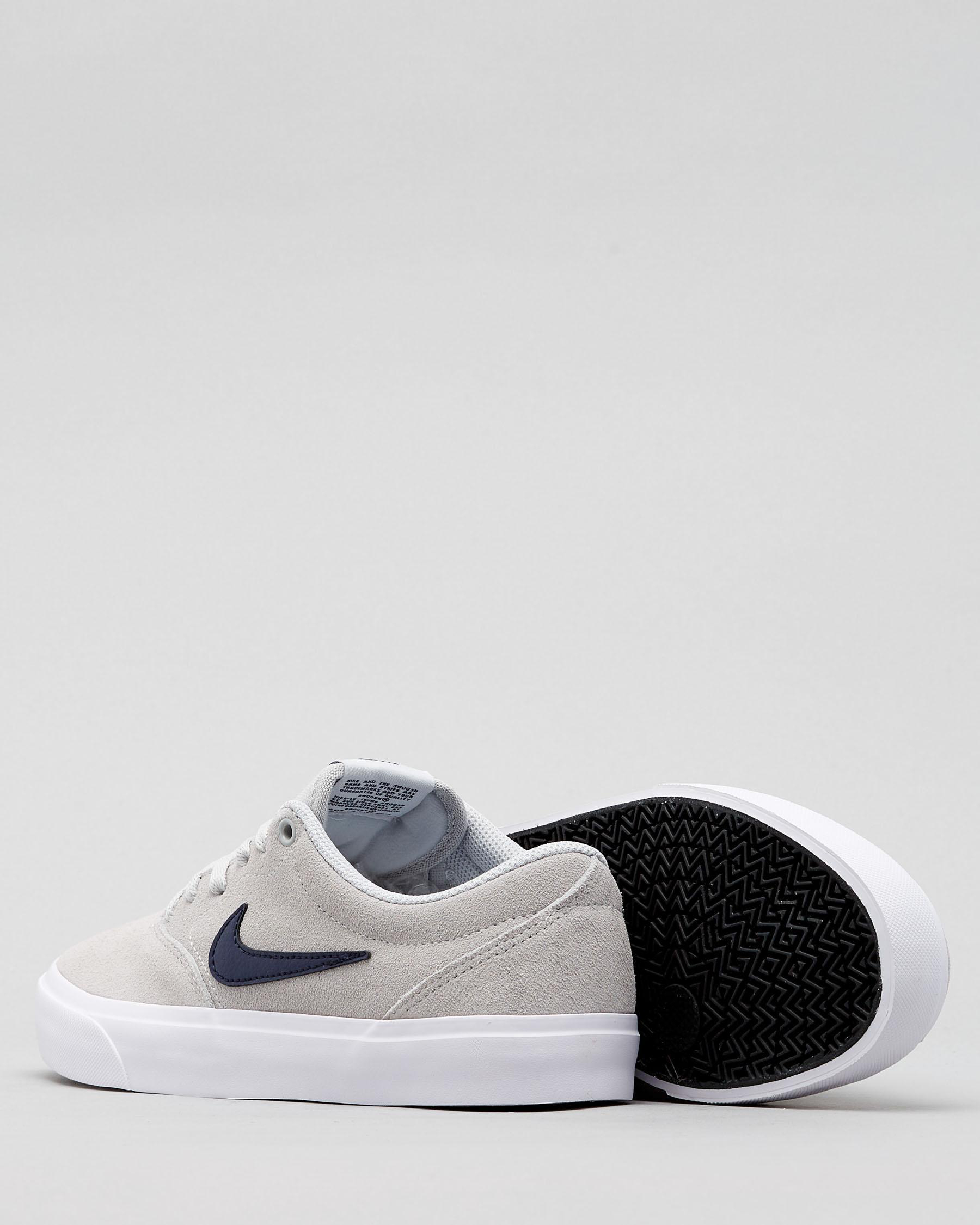 Shop Nike Womens SB Charge Shoes In Grey Fog/blackened Blue/white ...