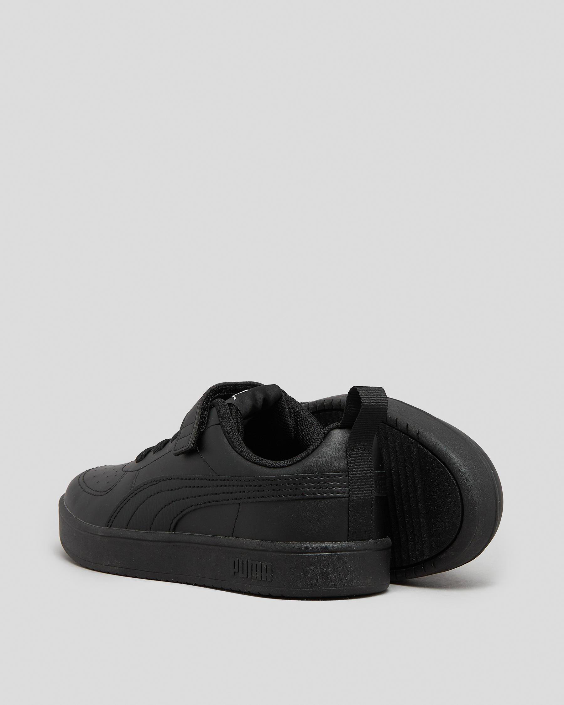 Shop Puma Junior Boys' Rickie Shoes In Puma Black-puma Black-glacier ...