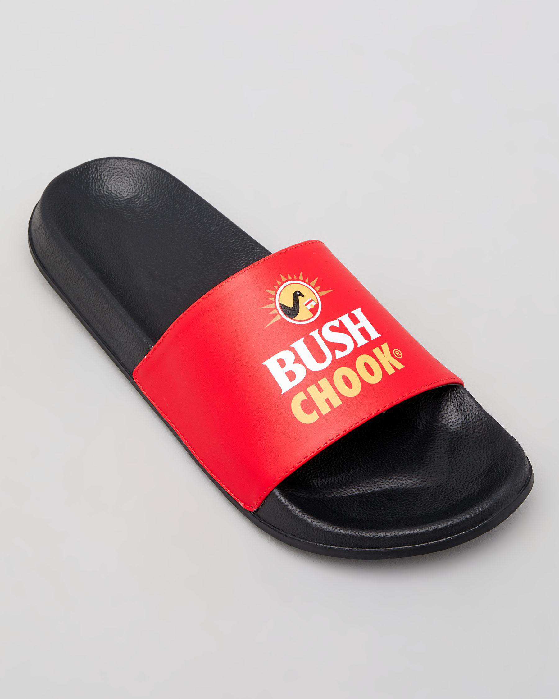 Shop Bush Chook Bushchook Slides In Black - Fast Shipping & Easy ...