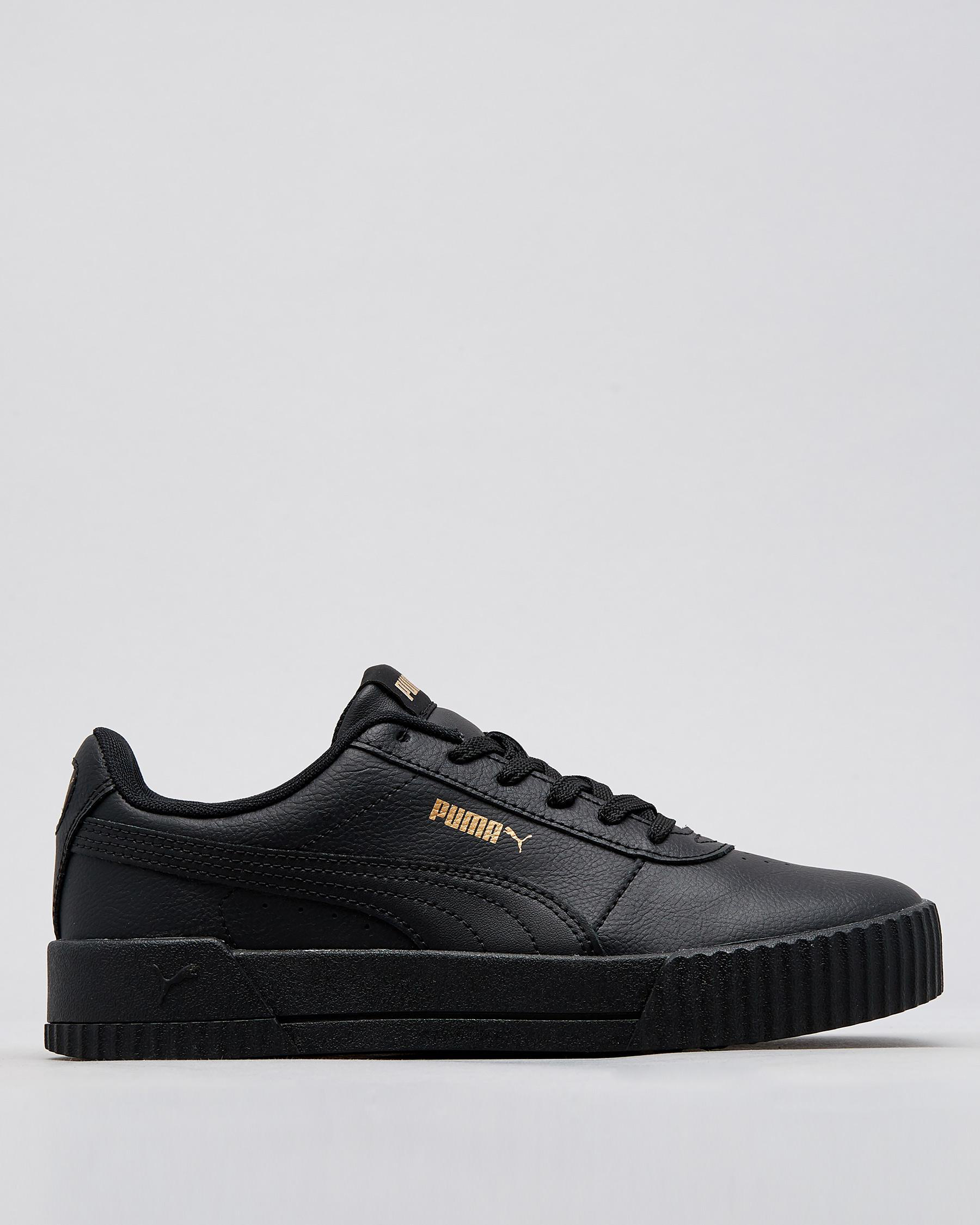 Shop Puma Womens Carina Lift Shoes In Black/black/gold - Fast Shipping ...