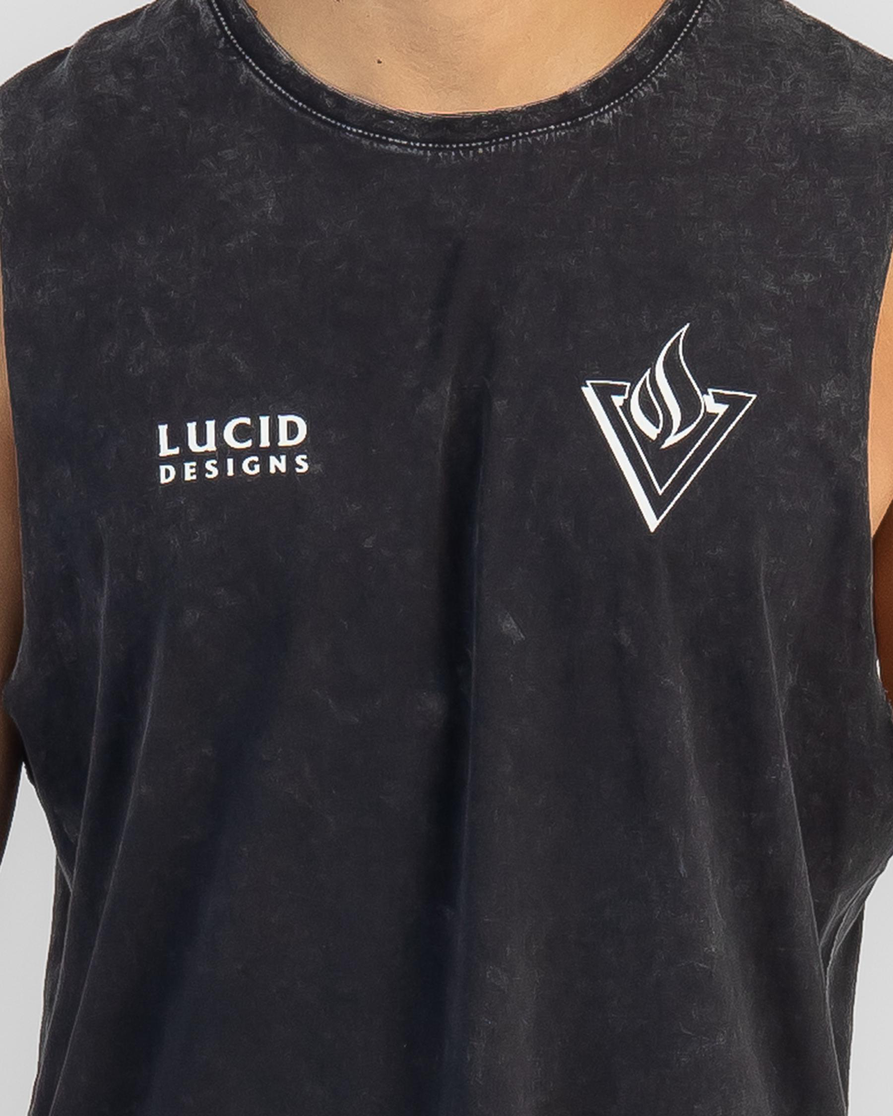 Shop Lucid Pinnacle Muscle Tank In Black Acid - Fast Shipping & Easy ...
