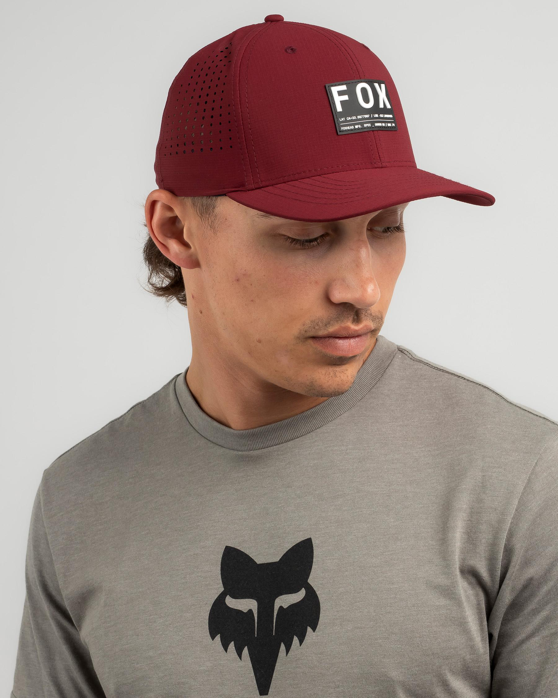 Shop Fox Fox Non Stop Tech Flexfit Cap In Scarlet - Fast Shipping ...