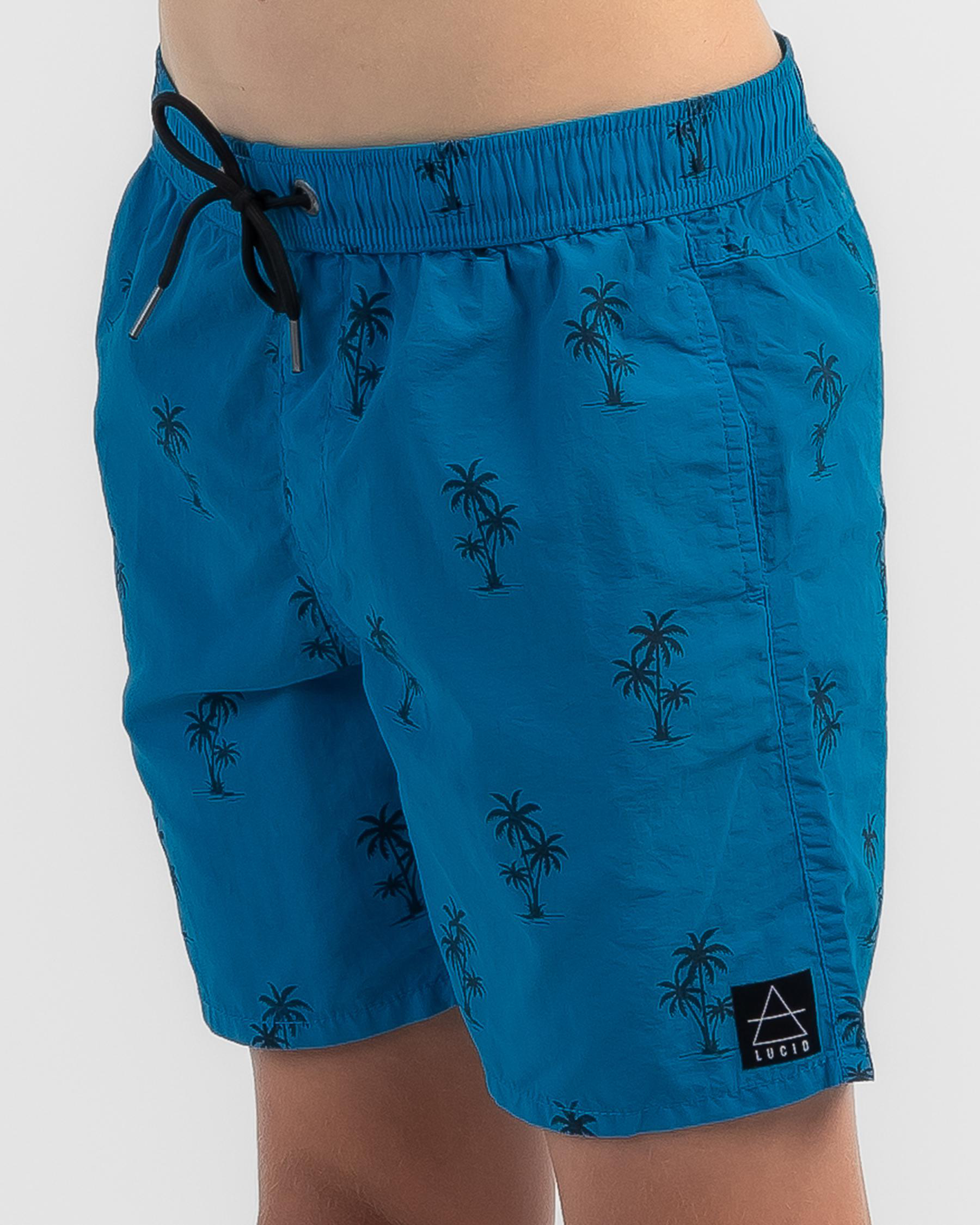 Shop Lucid Boys' Kuta Mully Shorts In Teal - Fast Shipping & Easy ...