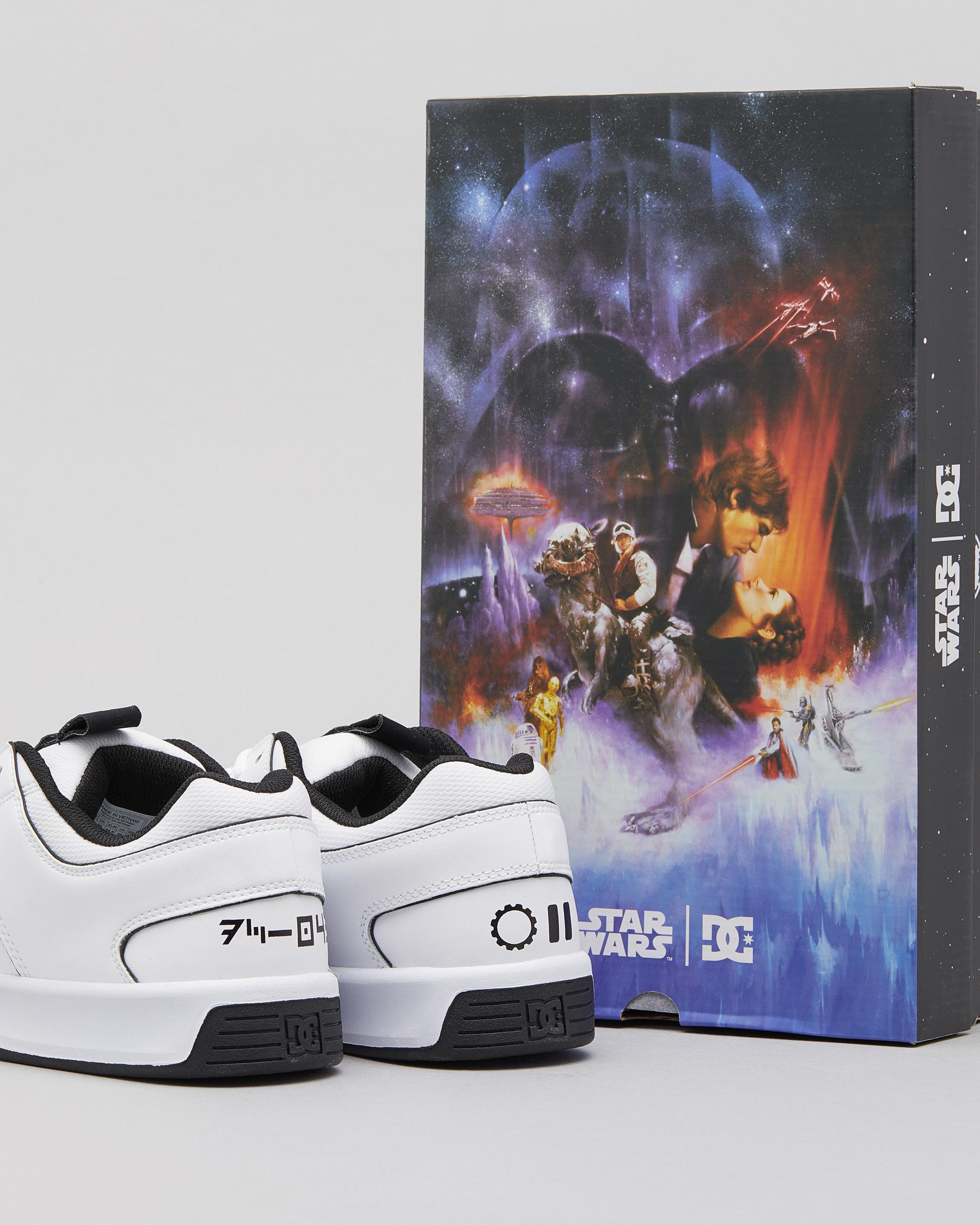 Shop DC Shoes Lynx Zero Shoes In White/black/blue - Fast Shipping ...