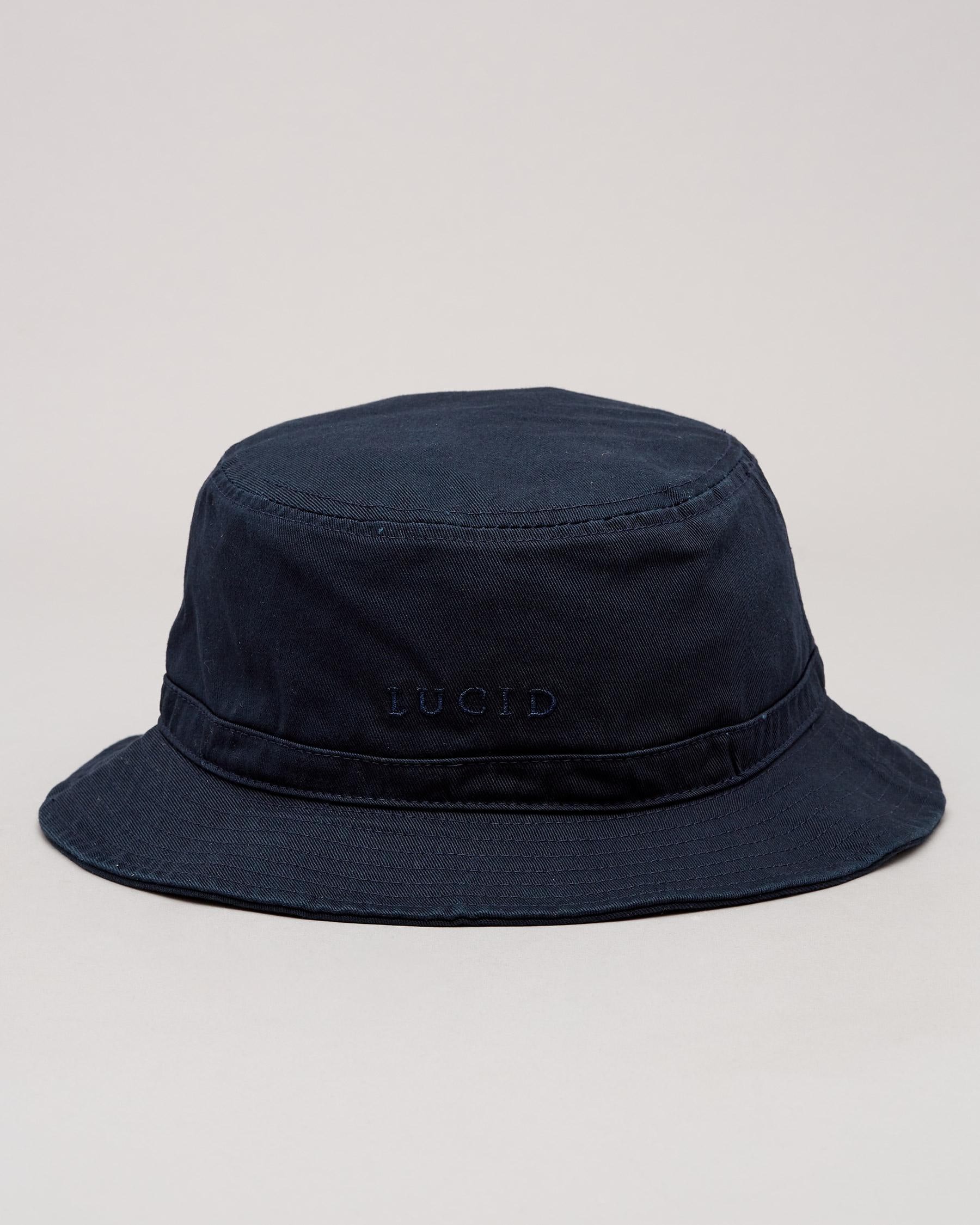 Shop Lucid Textile Bucket Hat In Navy - Fast Shipping & Easy Returns ...