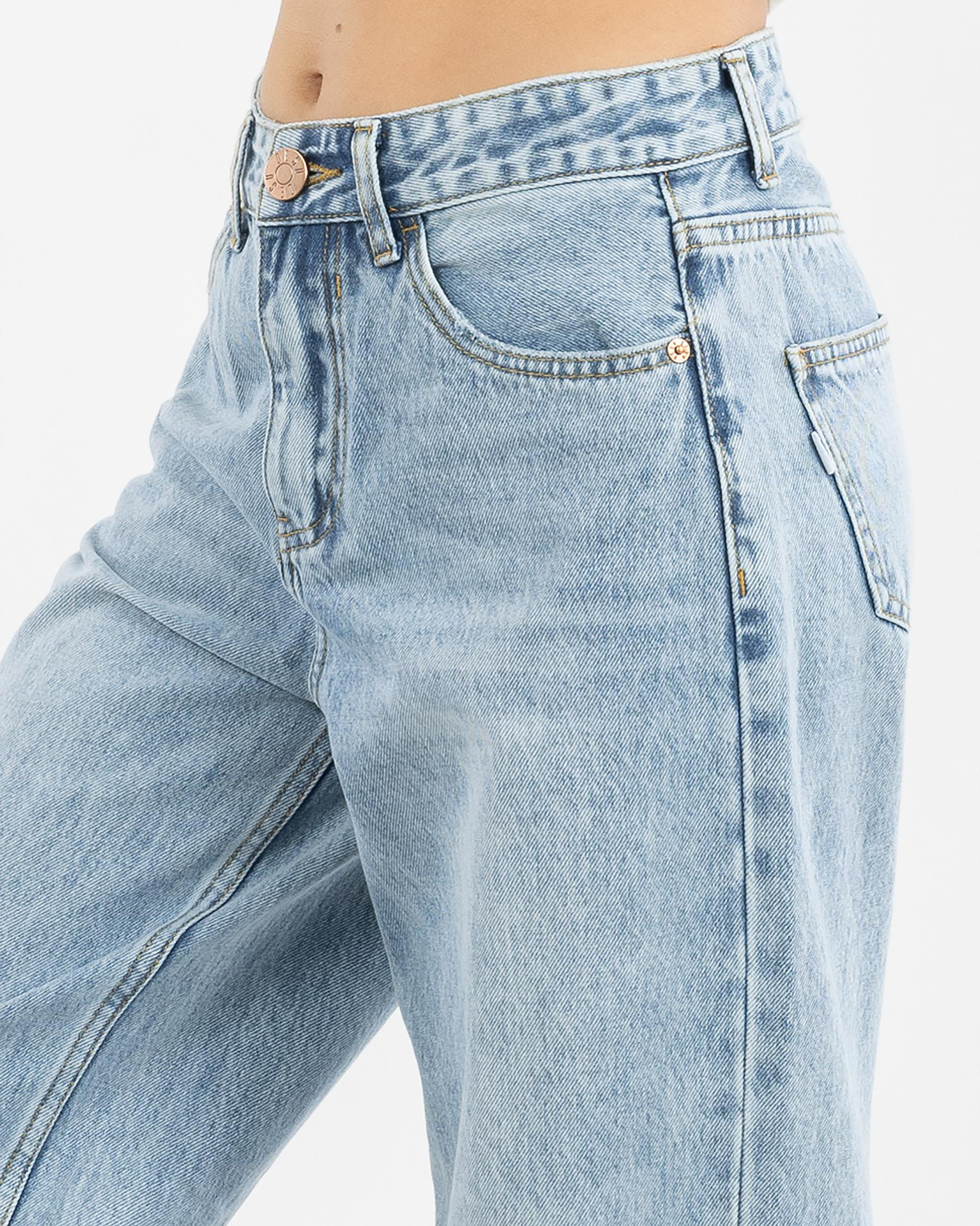 DESU Girls' Soho Wide Leg Jeans In Blasted Mid Blue - FREE* Shipping & Easy Returns - City Beach ...