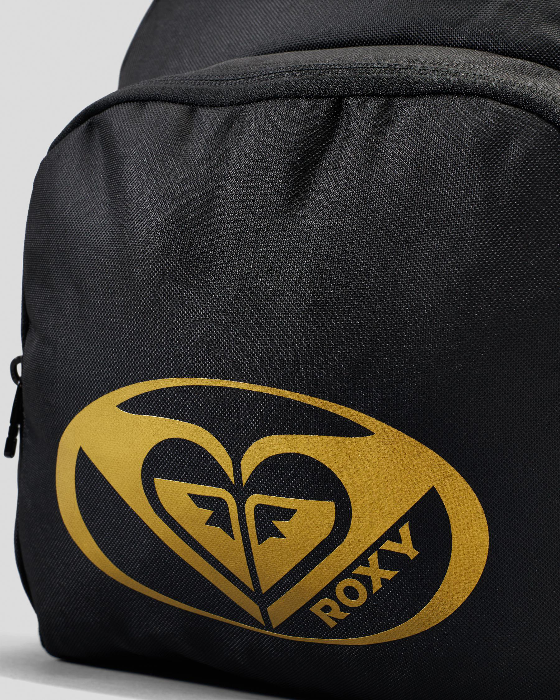 Shop Roxy Shadow Swell Logo Backpack In Anthracite - Fast Shipping ...