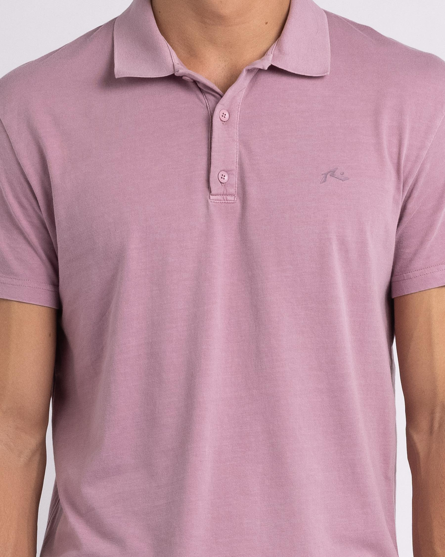 Shop Rusty Comp Wash Polo Shirt In Elderberry - Fast Shipping & Easy ...